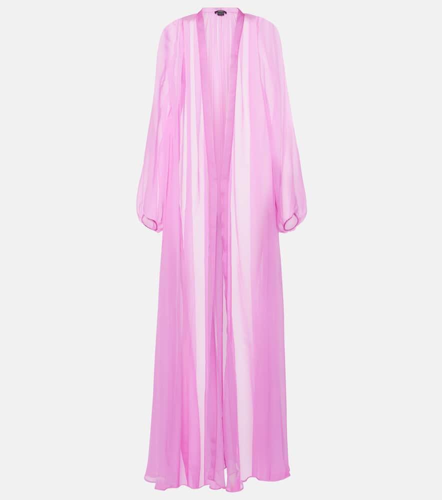 Max Mara Medicea Silk Chiffon Robe in Pink | Lyst