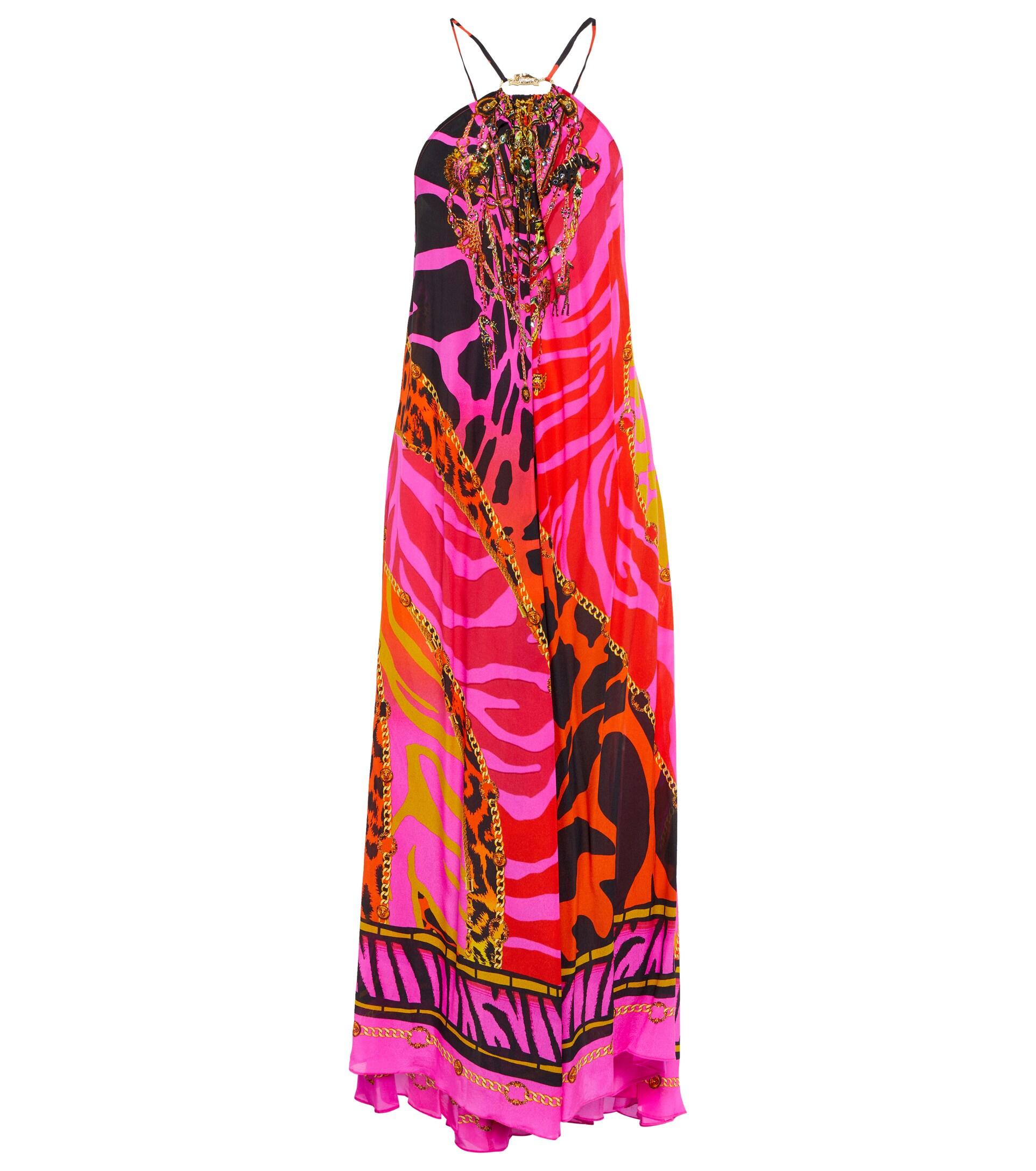 Camilla Giraffe-print Silk Maxi Dress in Red | Lyst Camilla Giraffe-print Silk Maxi Dress in Red | Lyst