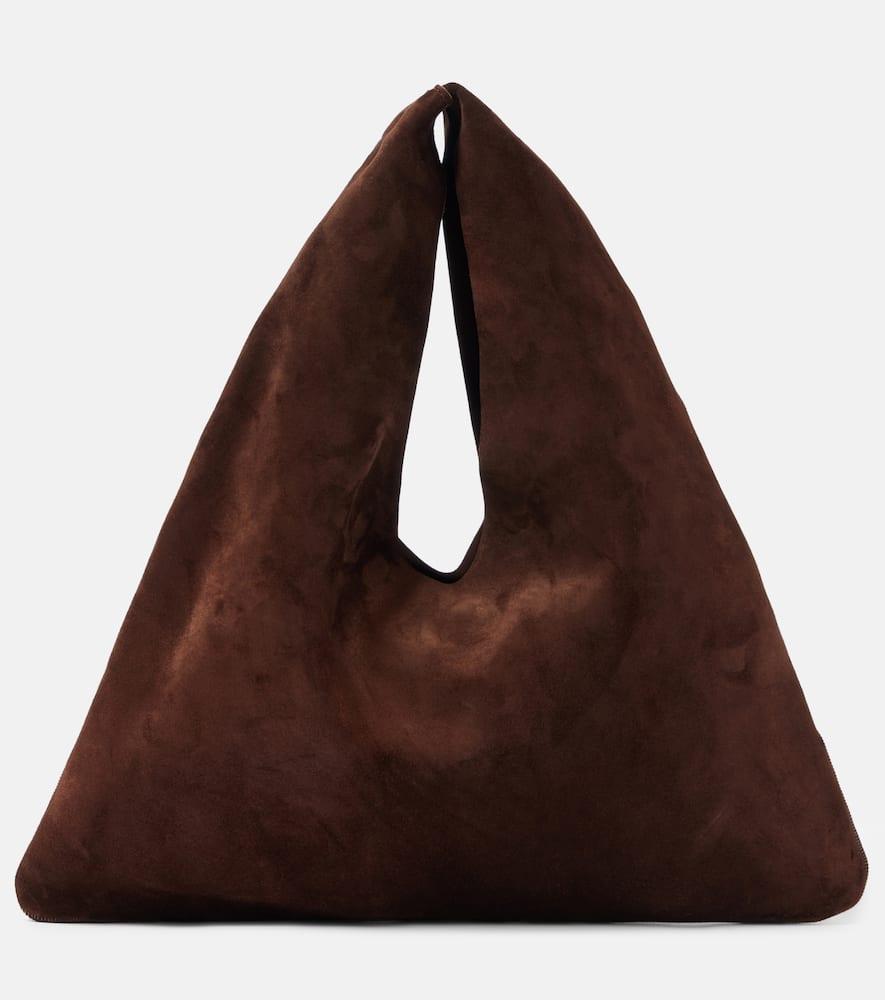 The Row Bindle Small Suede Tote Bag in Brown | Lyst
