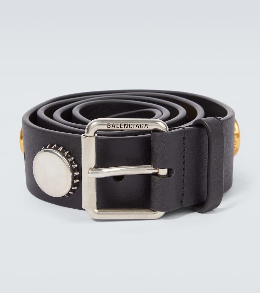 Balenciaga Embellished Leather Belt in Black for Men | Lyst