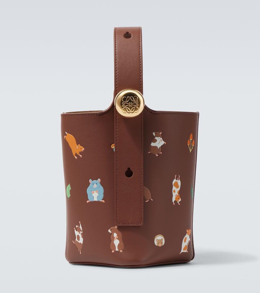 Loewe X Suna Fujita Pebble Hamster Mini Bucket Bag in Brown for Men | Lyst