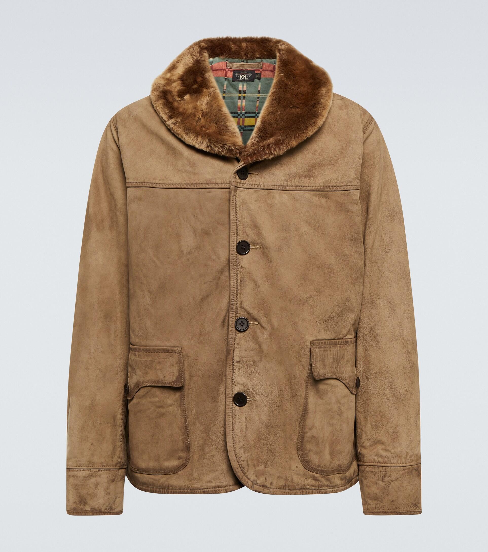 RRL Shearling Collar Leather Jacket in Brown for Men | Lyst RRL Shearling Collar Leather Jacket in Brown for Men | Lyst