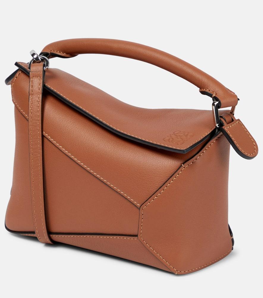 Loewe Puzzle Mini Leather Shoulder Bag in Brown | Lyst