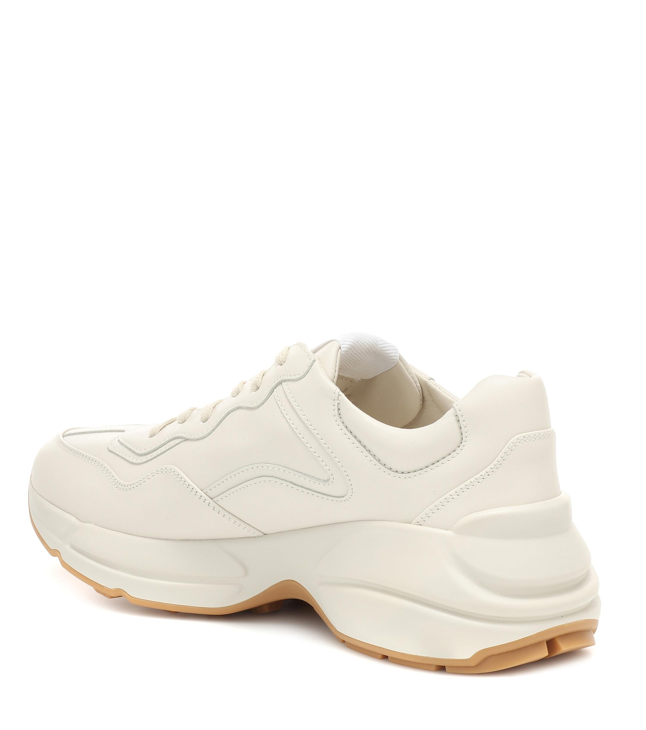 Gucci Leather Rhyton Sneaker in White - Lyst