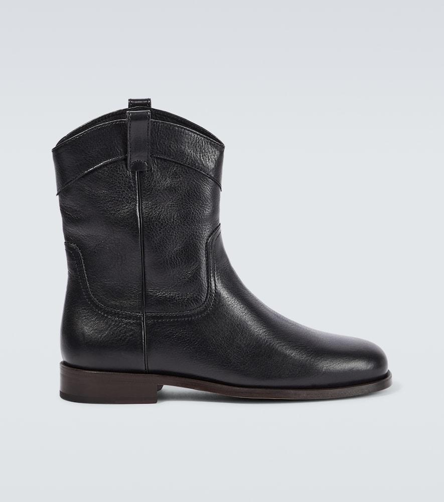Lemaire Leather Cowboy Boots in Black for Men | Lyst