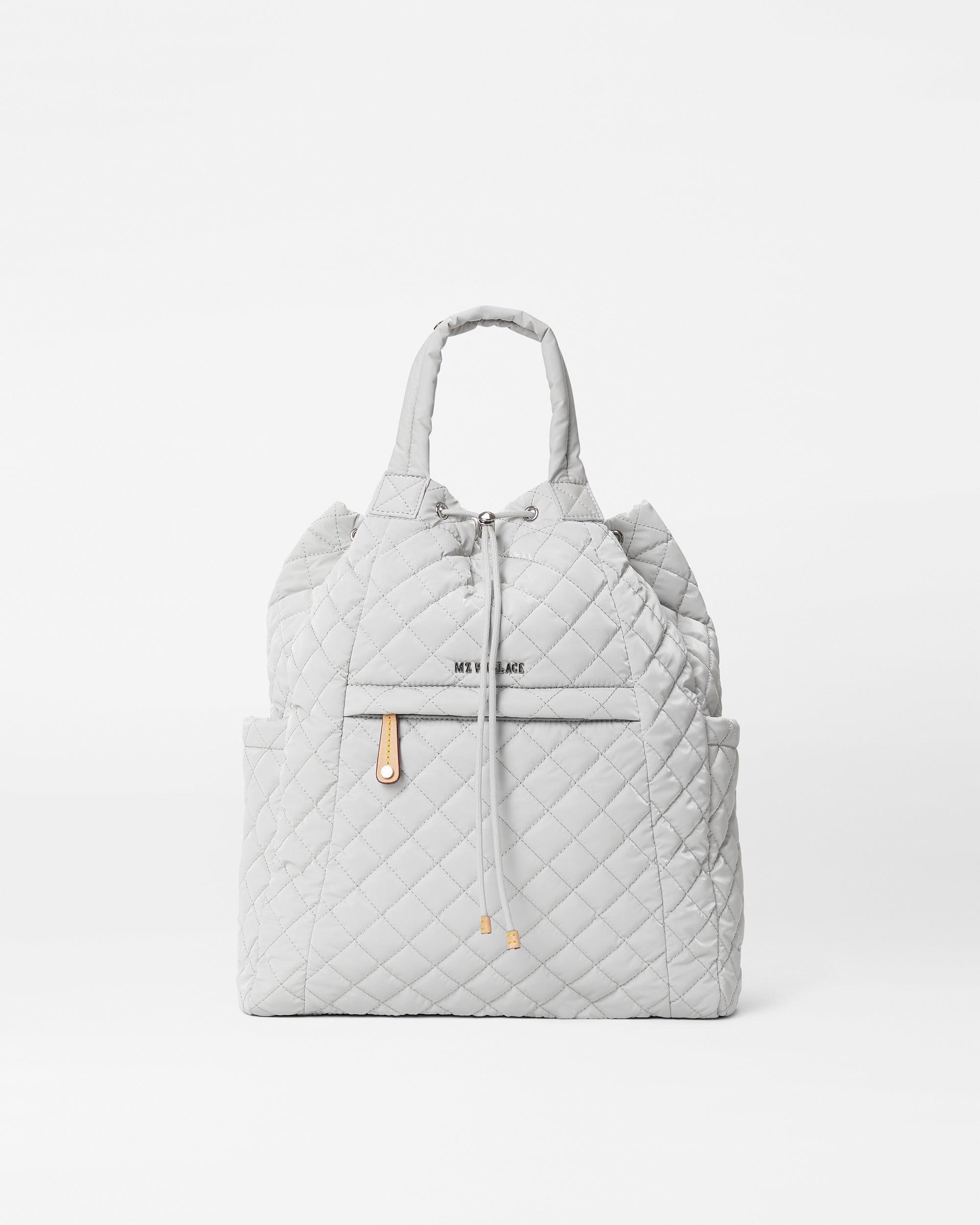 MZ Wallace Pebble Liquid Metro Convertible Backpack in White | Lyst UK