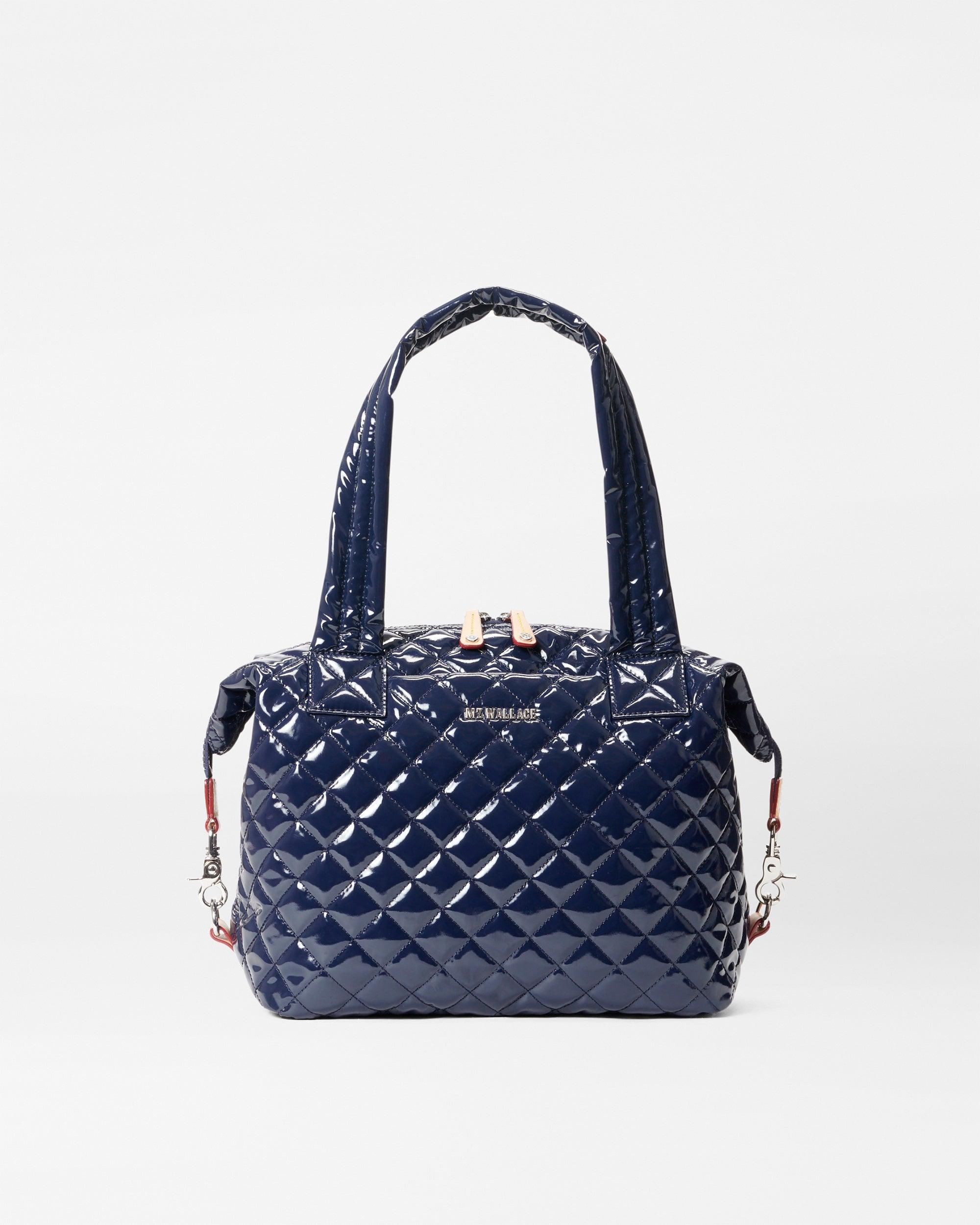 MZ Wallace Navy Lacquer Medium Sutton Deluxe in Blue | Lyst