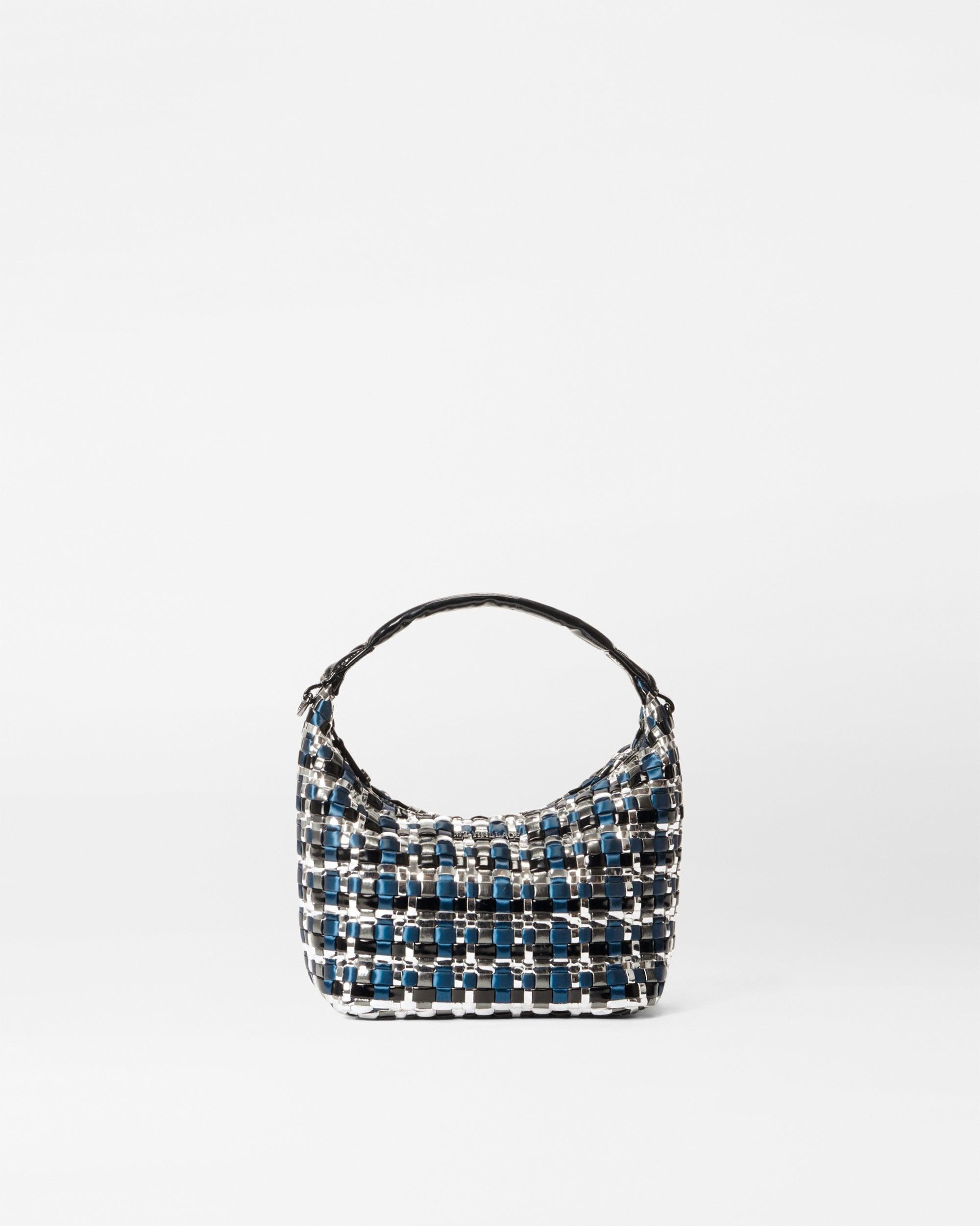 MZ Wallace Midnight Woven Woven Mini Hobo in Blue | Lyst