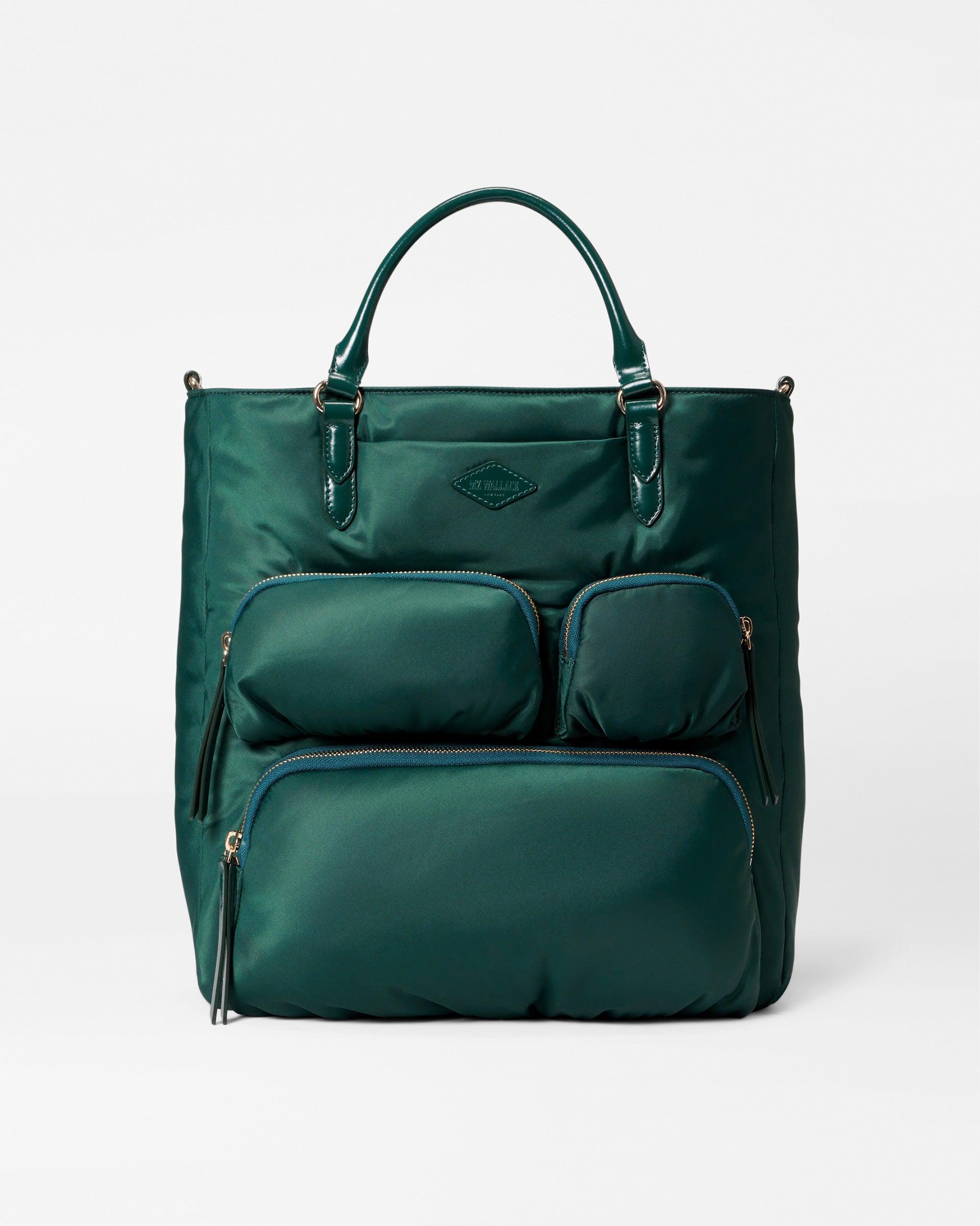 MZ Wallace Emerald Large Chelsea Top Handle Tote in Green | Lyst