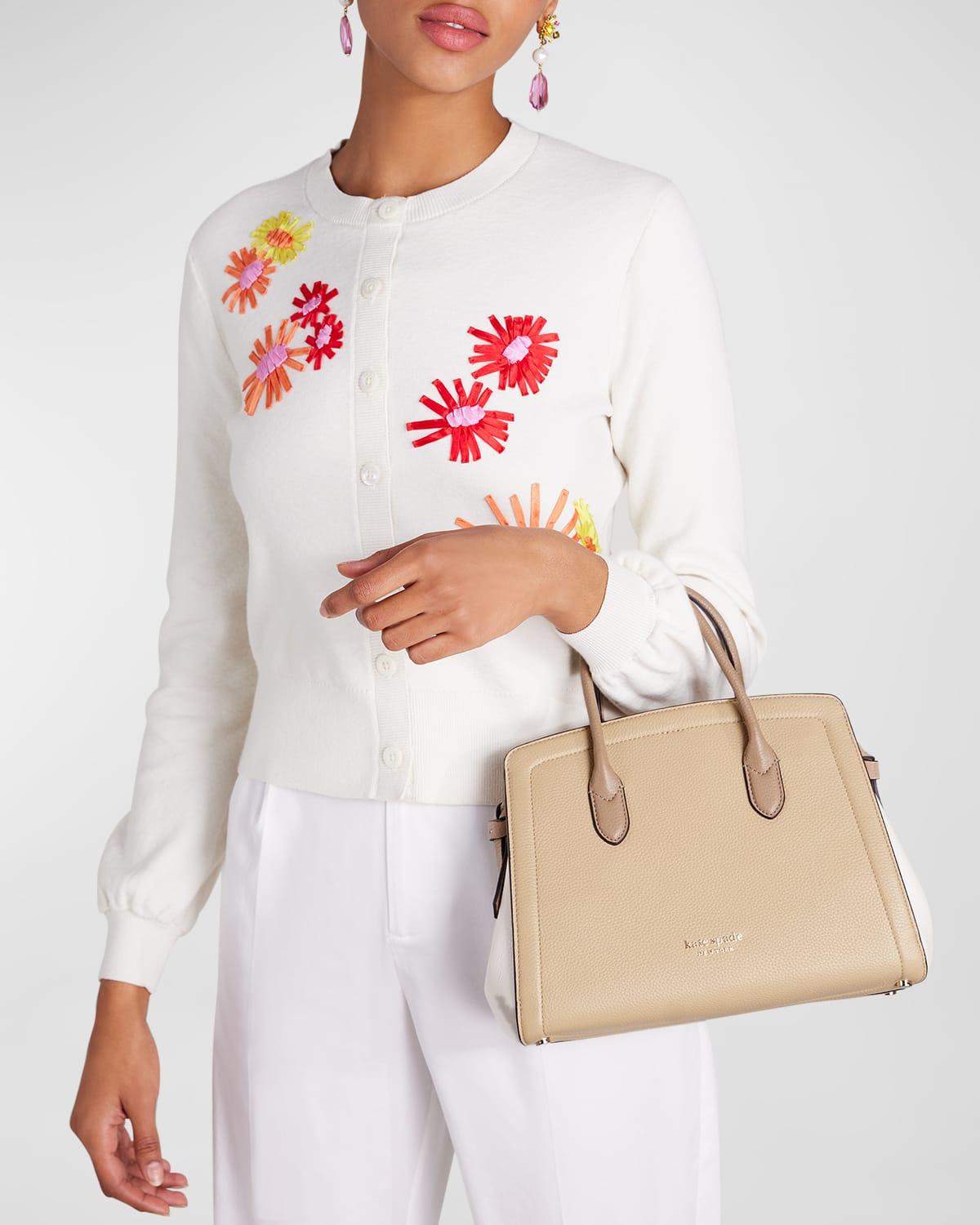 Kate Spade Knott Medium Colorblock Leather Satchel Bag In White Lyst