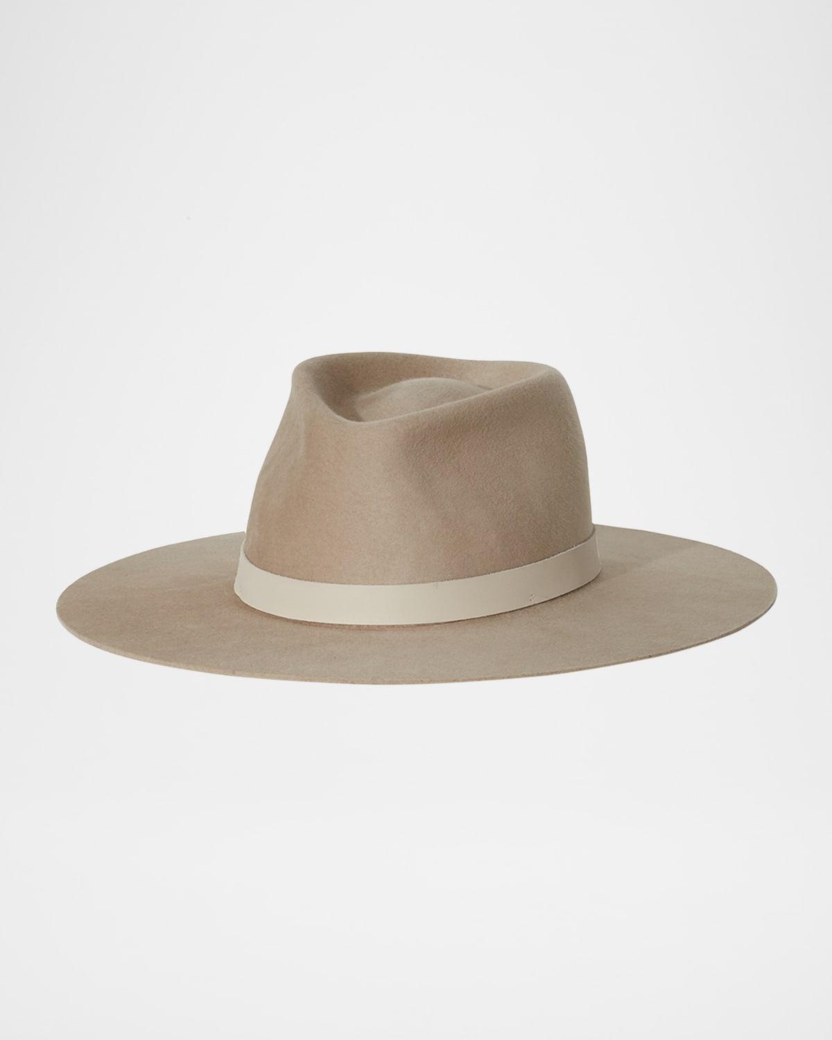 Janessa Leone Cole Merino Wool Fedora Hat in Natural | Lyst