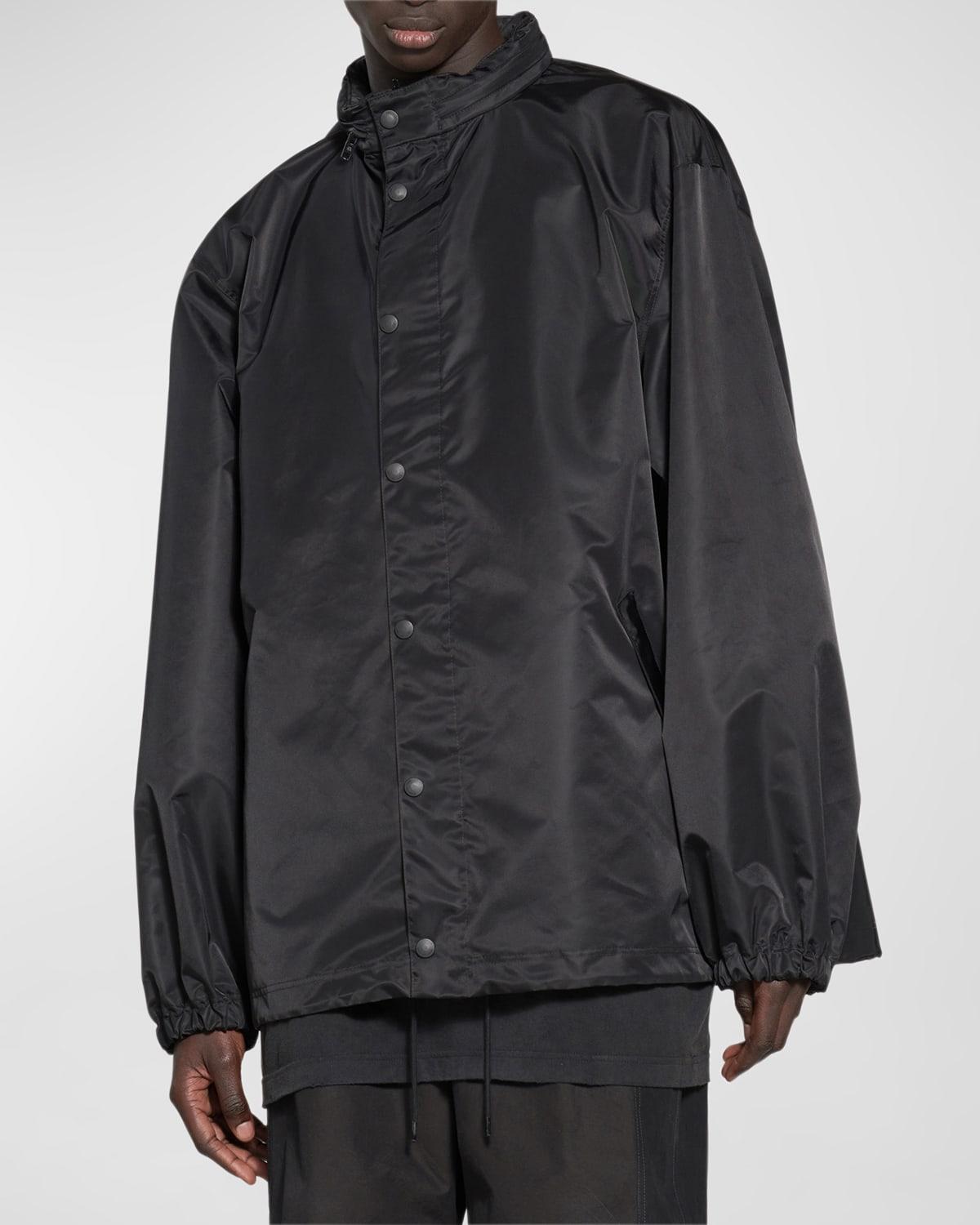 Balenciaga Tape Type Short Windbreaker in Black for Men | Lyst