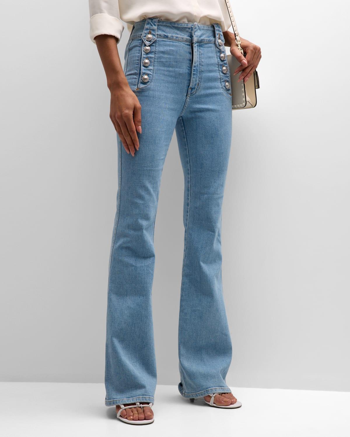 10 Crosby Derek Lam Robertson Flare Sailor-button Jeans in Blue | Lyst