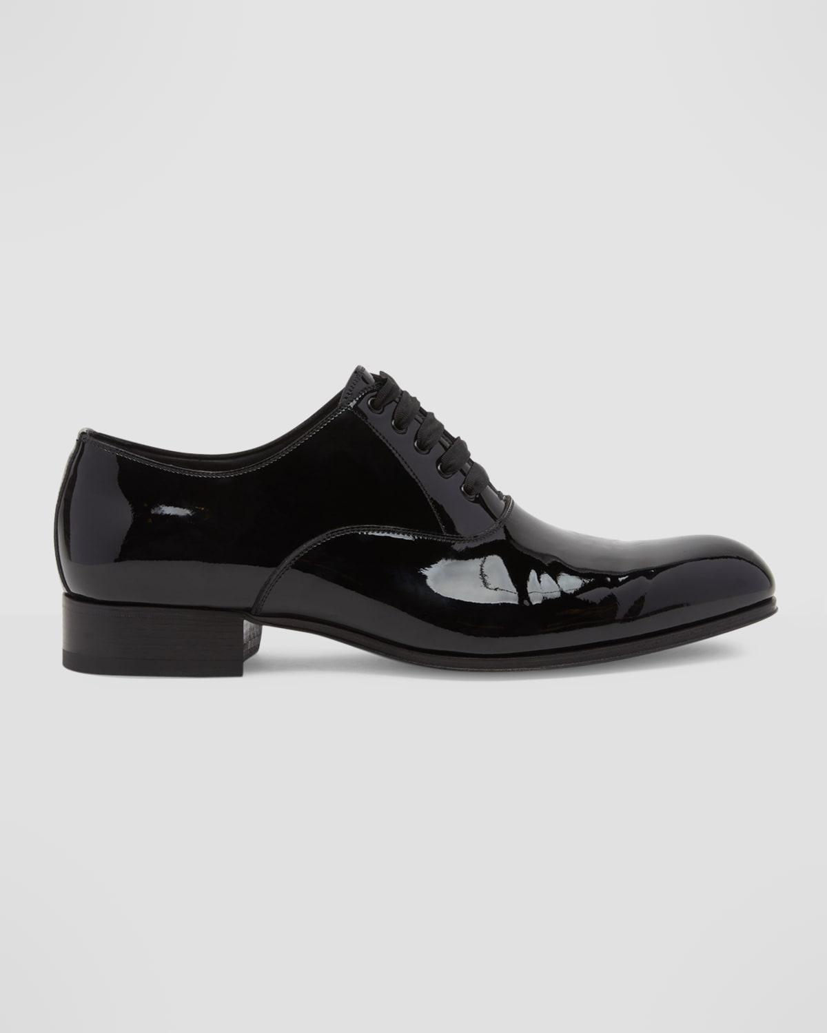 Tom Ford Edgar Patent Leather Oxfords in Black for Men | Lyst