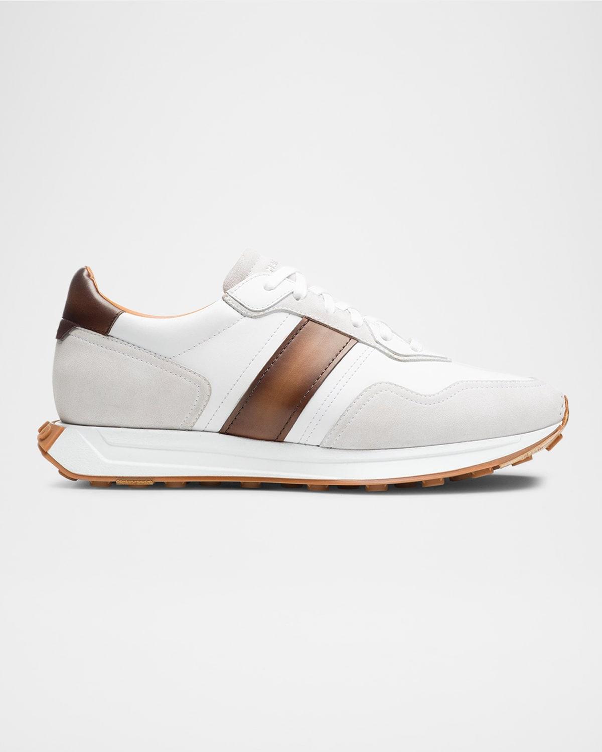 Magnanni Romero Ii Leather And Suede Low-Top Sneakers in White for Men ...