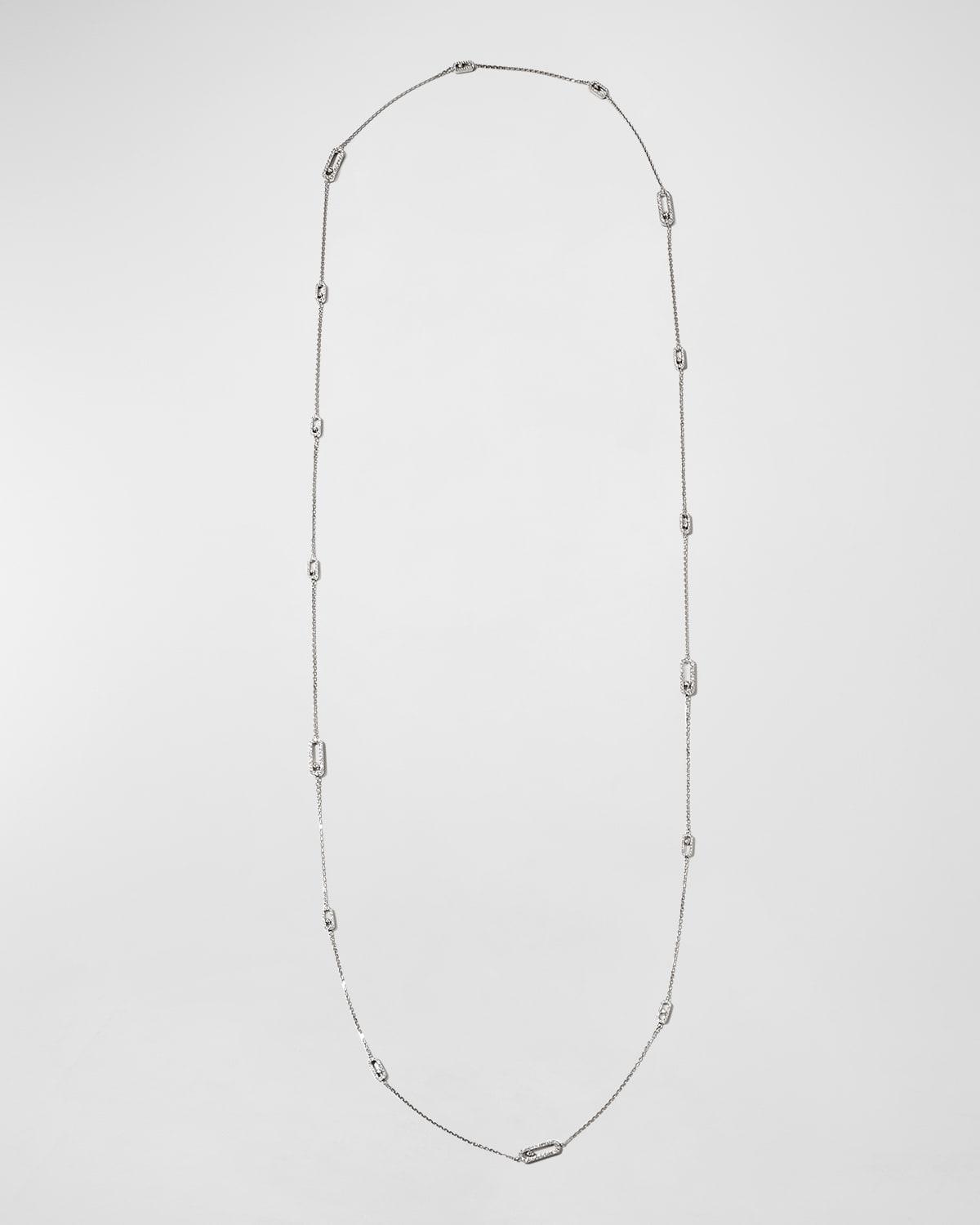 Messika Move Uno Long Diamond Necklace In White Gold | Lyst