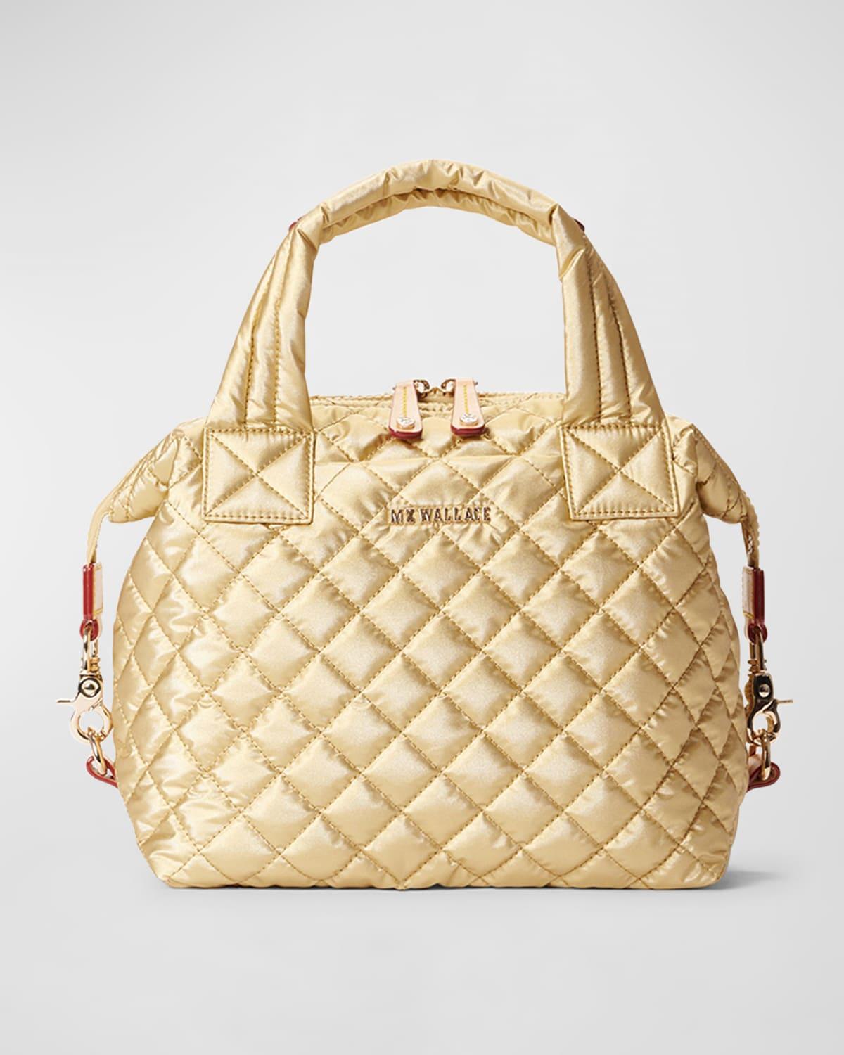 MZ Wallace Sutton Deluxe Small Quilted Crossbody Bag in Natural | Lyst