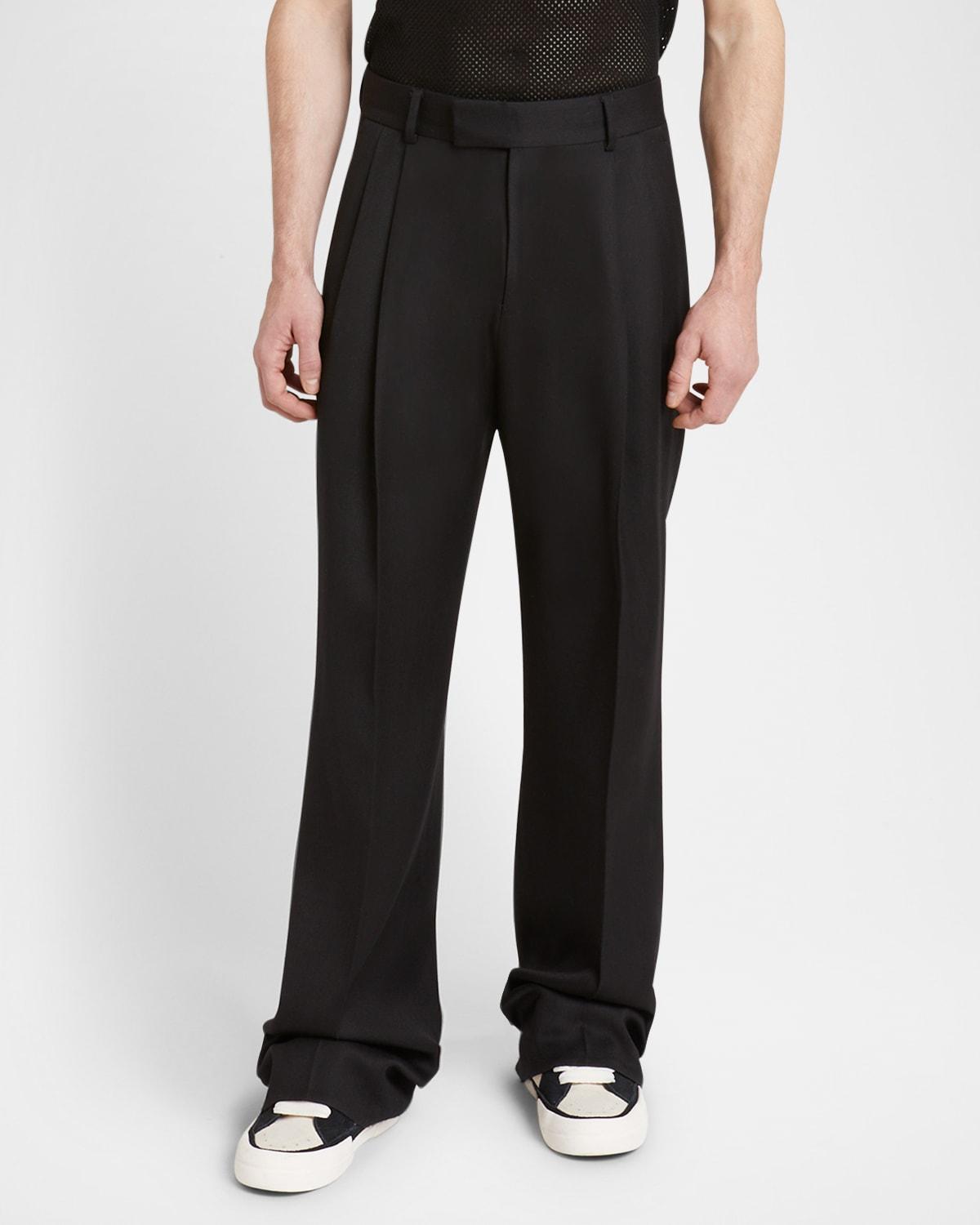 Amiri Double-Pleated Gabardine Pants in Black for Men | Lyst
