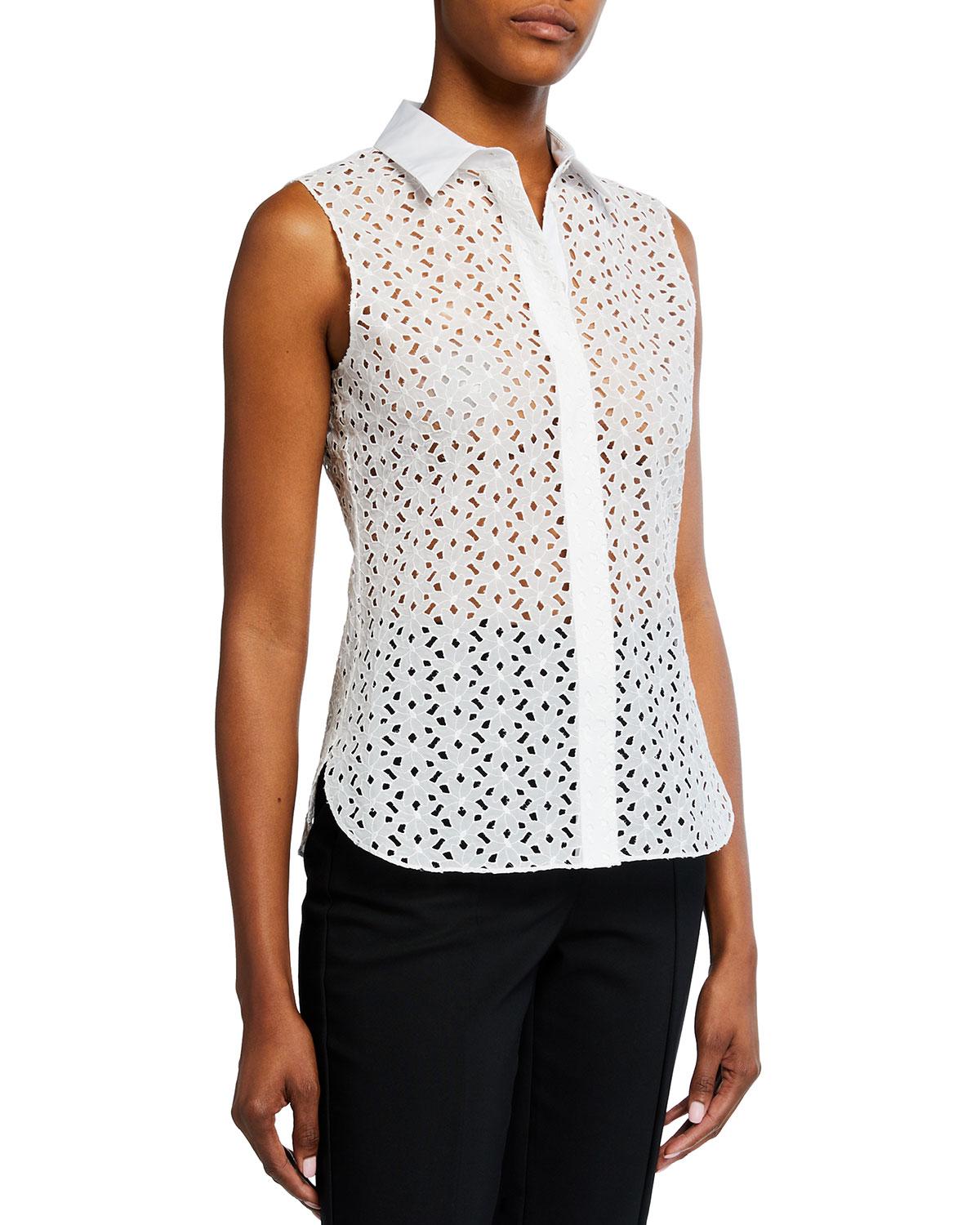 White Eyelet Tunic Shirt