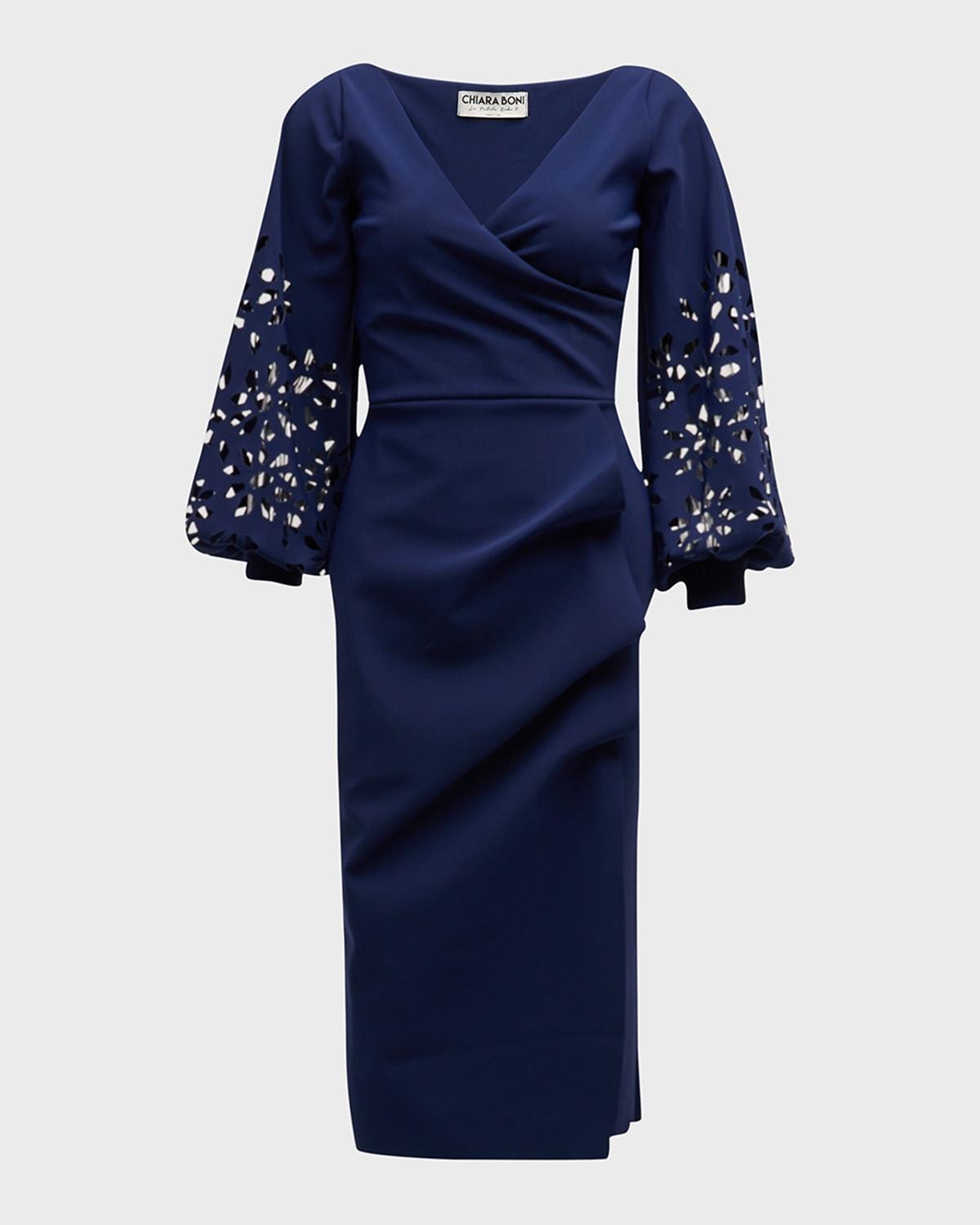 La Petite Robe Di Chiara Boni Gallilia Cutout Ruffle Sheath Midi Dress ...