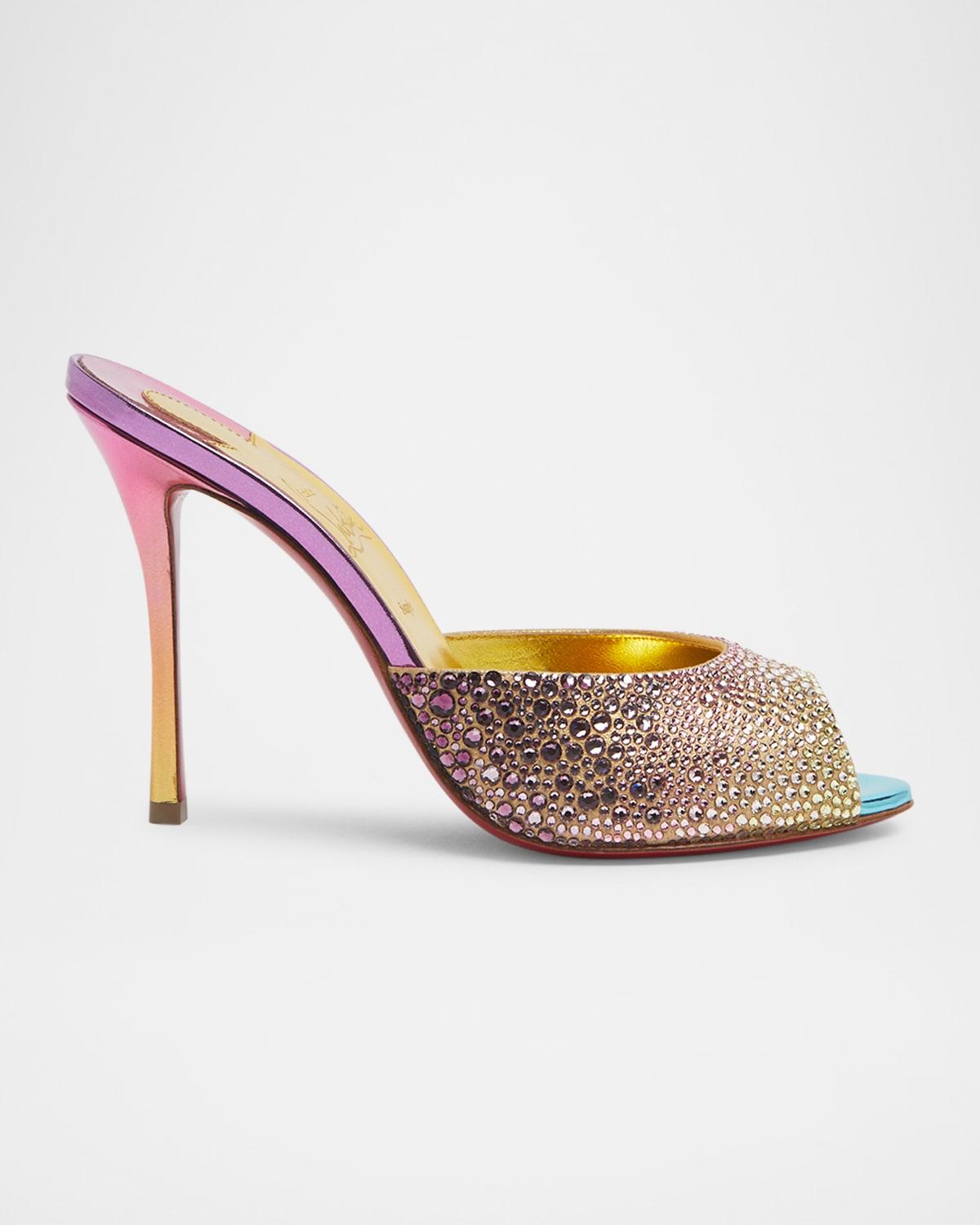 Christian Louboutin Me Dolly Strass Metallic Sole Mule Sandals in Pink ...
