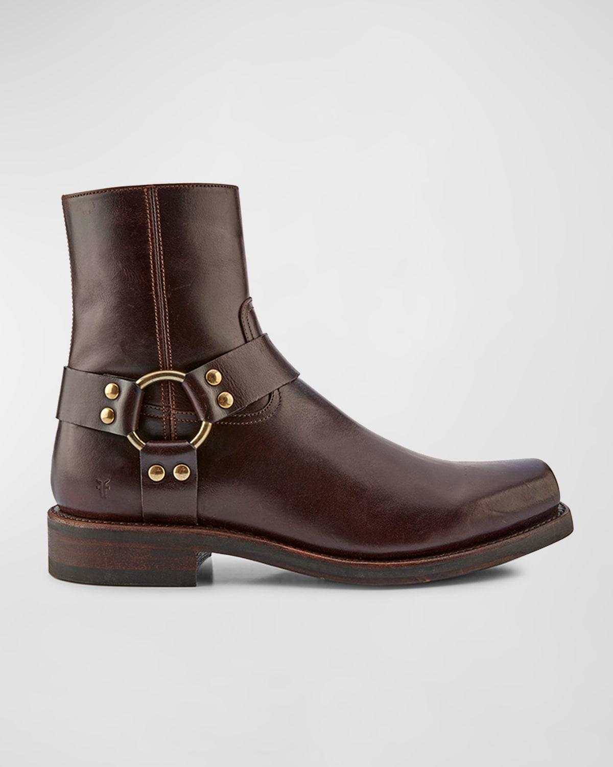 Frye Conway Harness Leather Zip Boots in Brown for Men | Lyst