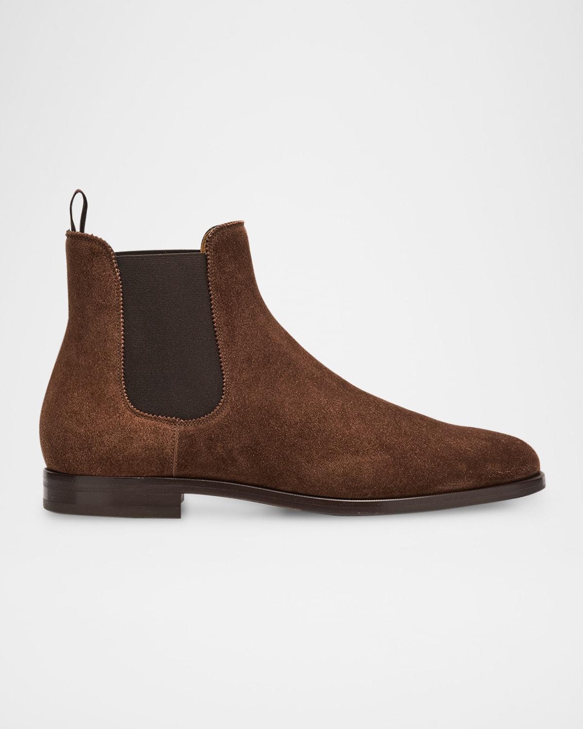 Ralph Lauren Grantly Suede Mid-Cut Chelsea Boots in Brown for Men | Lyst