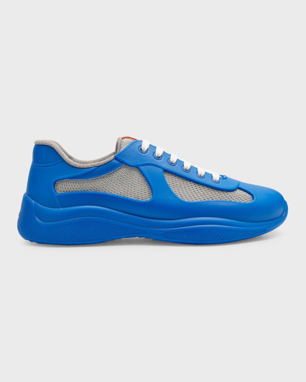 Prada America's Cup Icon Soft Sneakers in Blue for Men | Lyst