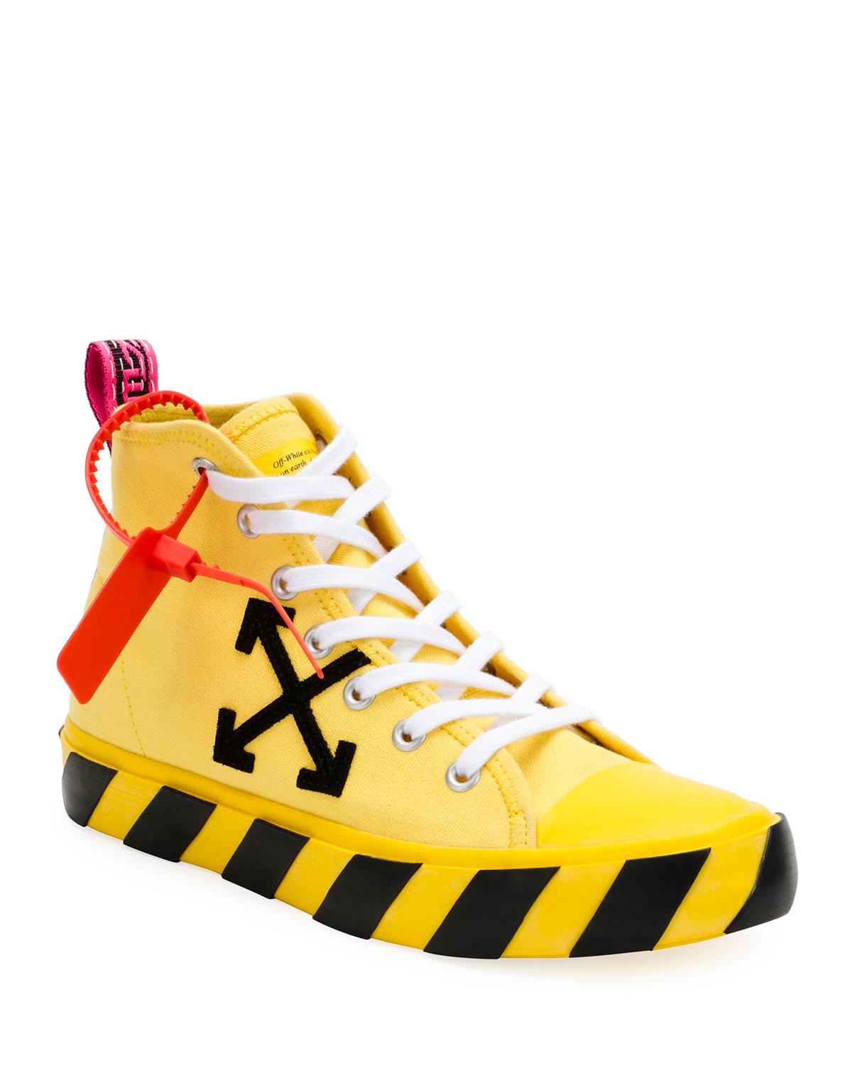 Off-White c/o Virgil Abloh Mid Top Sneakers in Yellow for Men | Lyst