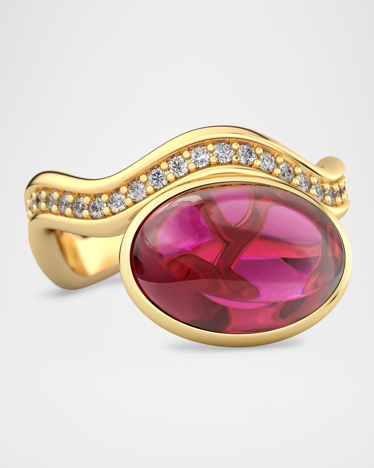Jamie Turner Aurora Cocktail Ring With And Diamonds in Pink | Lyst