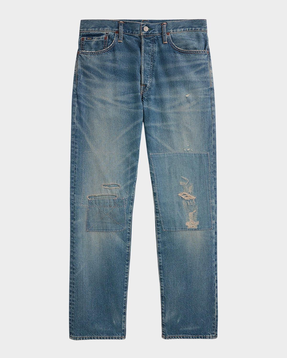 Polo Ralph Lauren Heritage Straight-Leg Distressed Jeans in Blue for ...