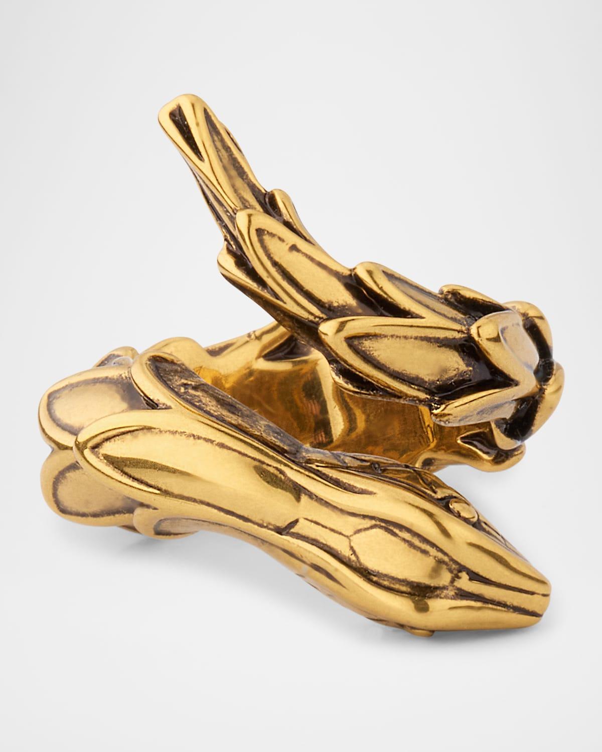 Chloé Snake Coil Brass Ring in Metallic | Lyst