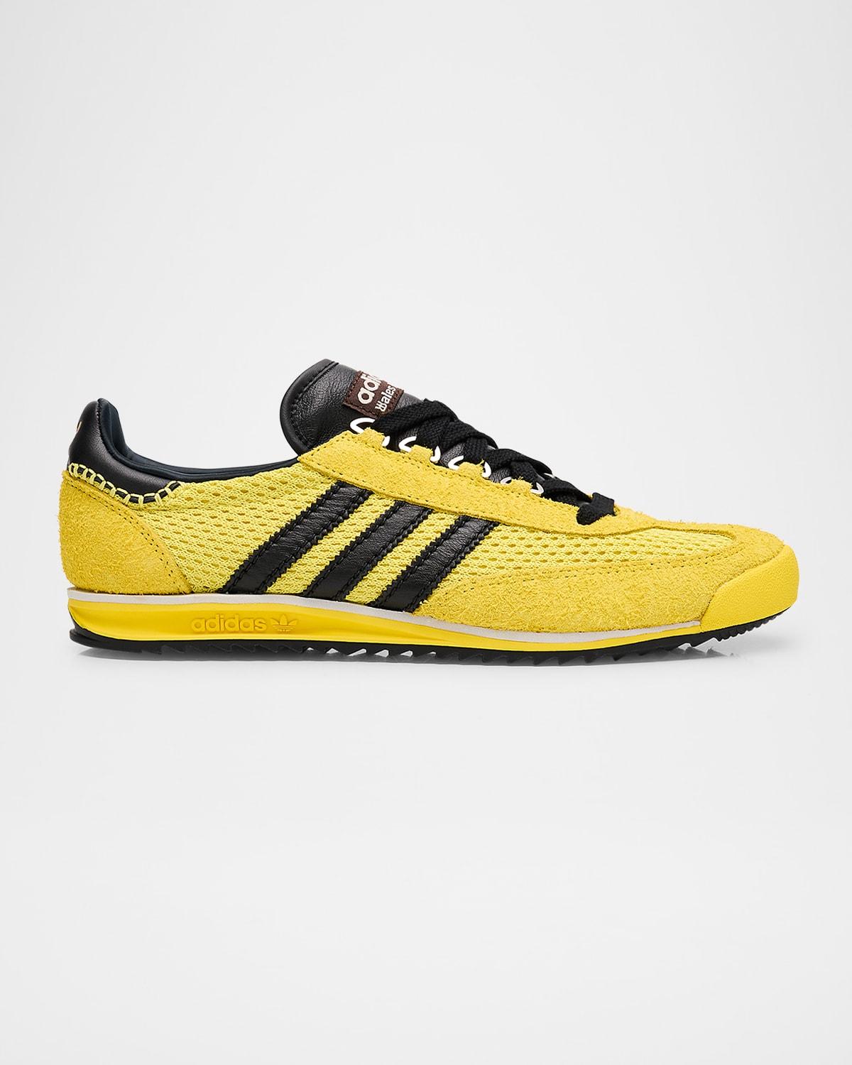 adidas Sl76 Mesh And Leather Low-Top Sneakers in Yellow for Men | Lyst