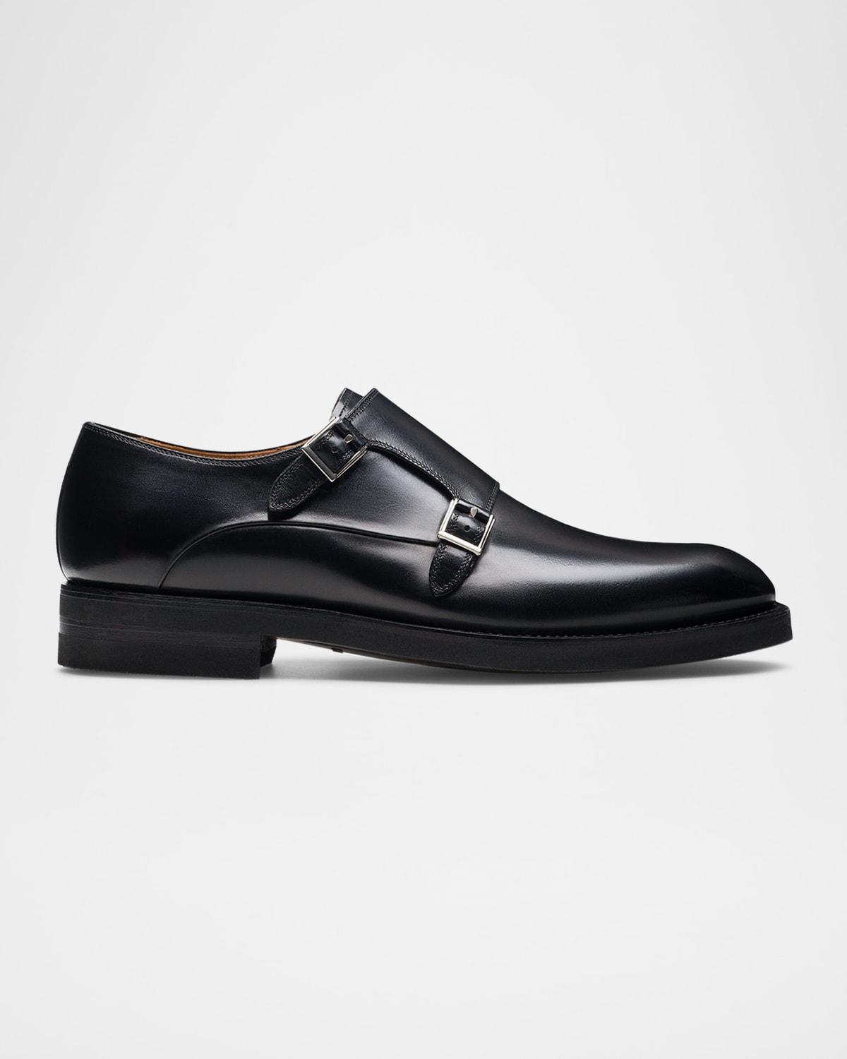 Magnanni Omnia Double Monk Strap Loafers in Black for Men | Lyst