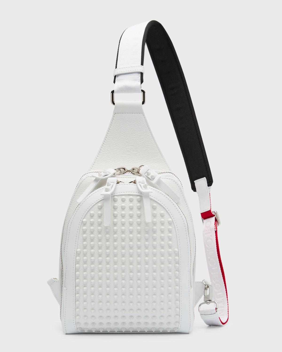 Christian Louboutin Loubifunk Spike Sling Bag in White for Men | Lyst