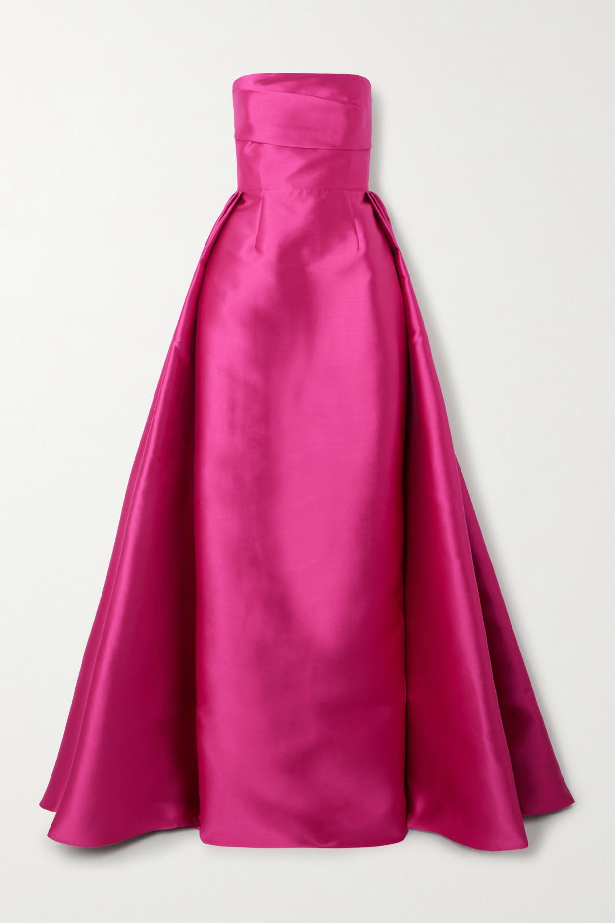 Solace London Tiffany Strapless Faille Maxi Dress In Pink Lyst
