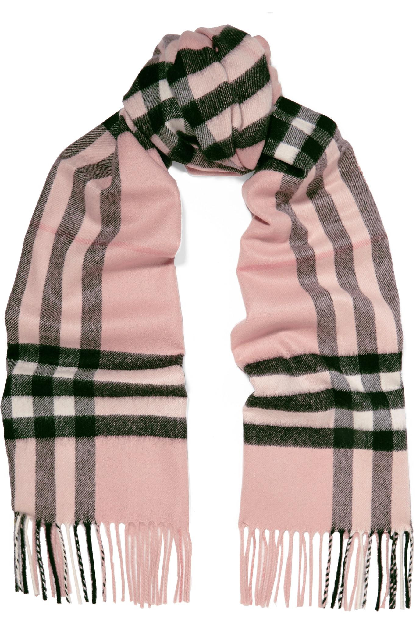 Pink burberry scarf store