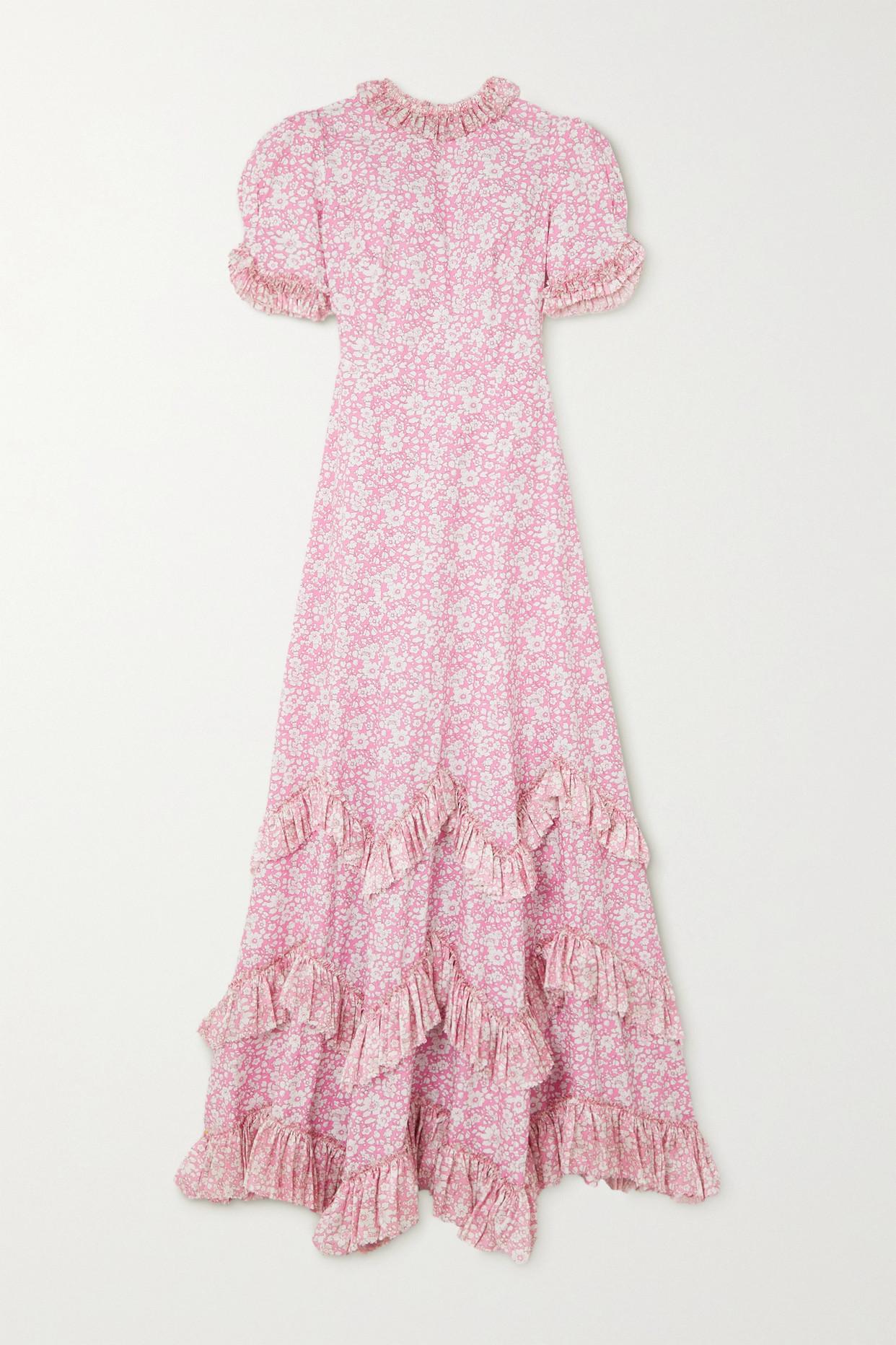 The Vampire's Wife The Sky Rocket Tiered Floral-print Silk-trimmed ...