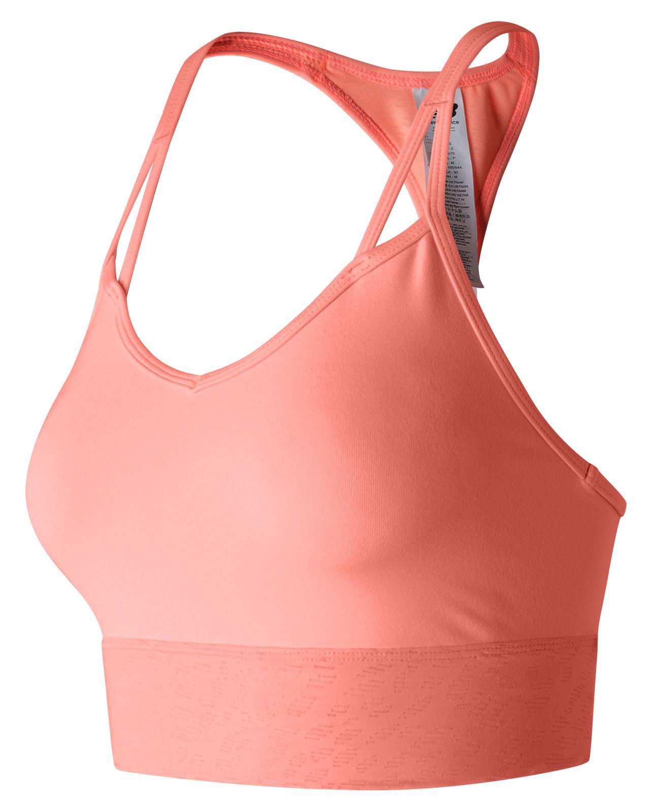 New Balance Synthetic Grove Crop Bra Top - Lyst
