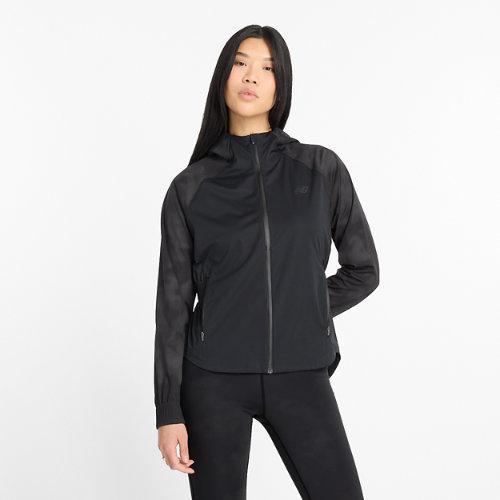 New Balance Reflective Woven Jacket in Black | Lyst