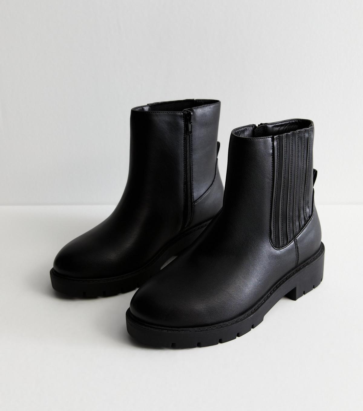 New Look Extra Wide Fit Chunky Ankle Boots Vegan in Black Lyst UK