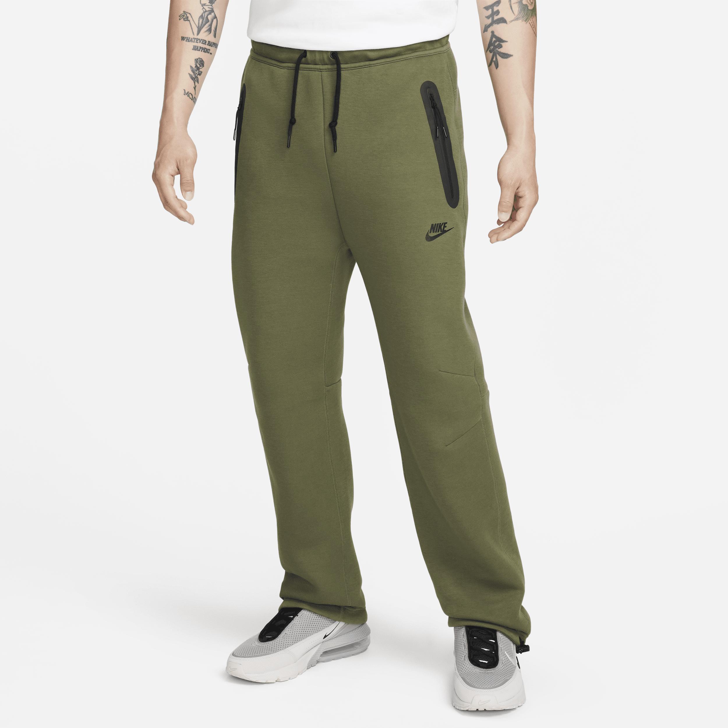Nike Sportswear Tech Fleece Open-hem Sweatpants in Green for Men | Lyst