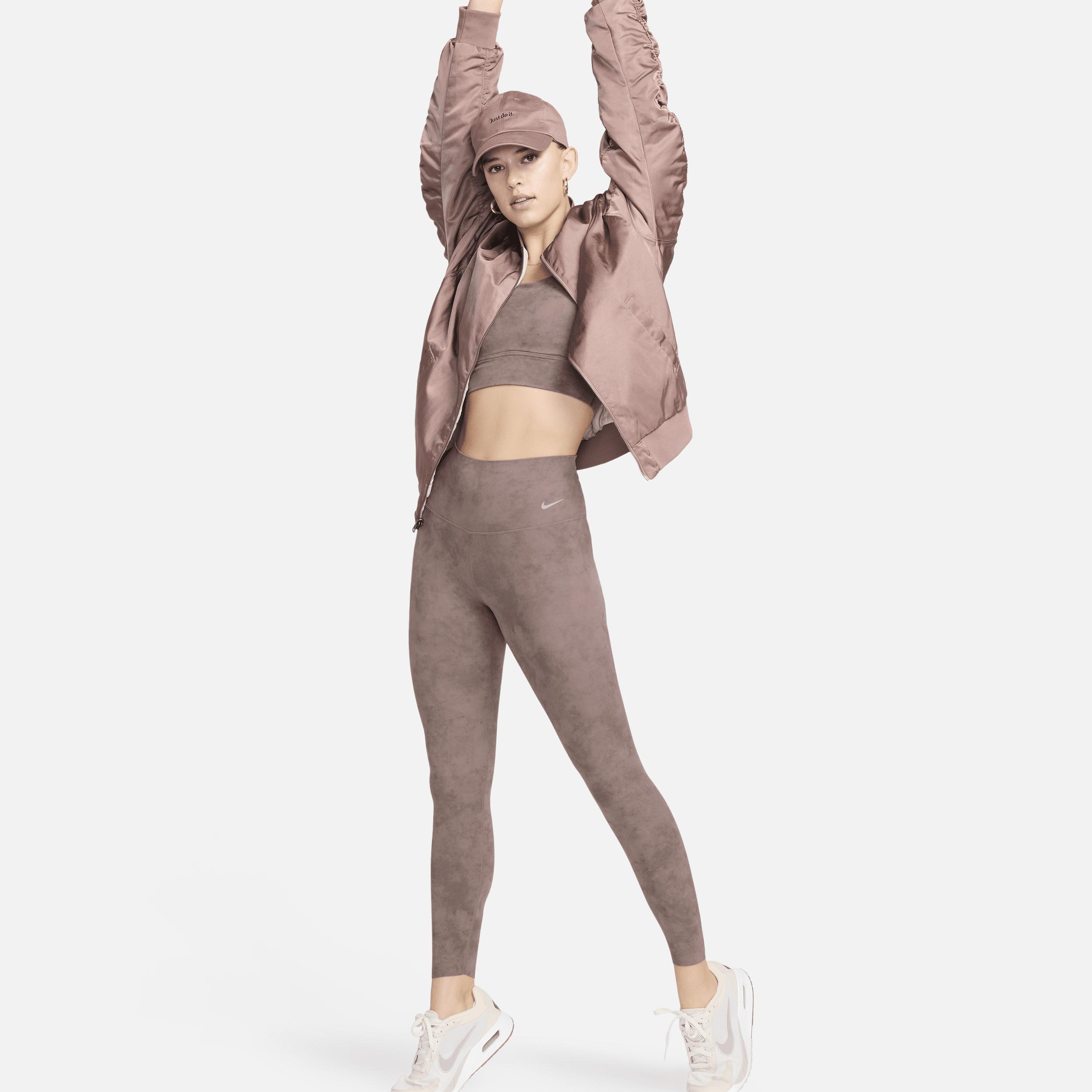Nike Zenvy Tie-Dye Gentle-Support High-Waisted 7/8 Leggings in Brown | Lyst