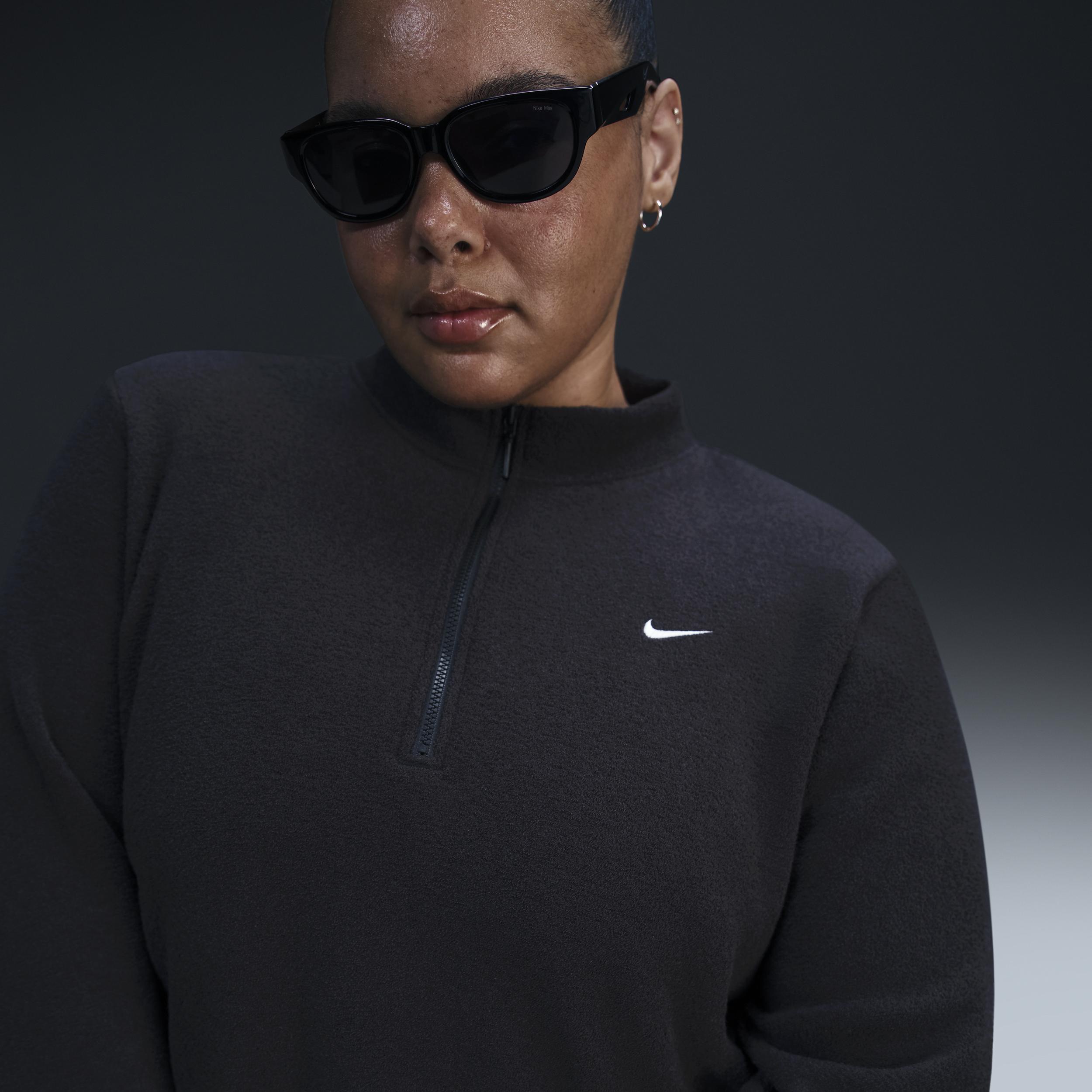 Nike Sportswear Phoenix Plush Slim Long-Sleeve Cozy Fleece 1/2-Zip Top ...