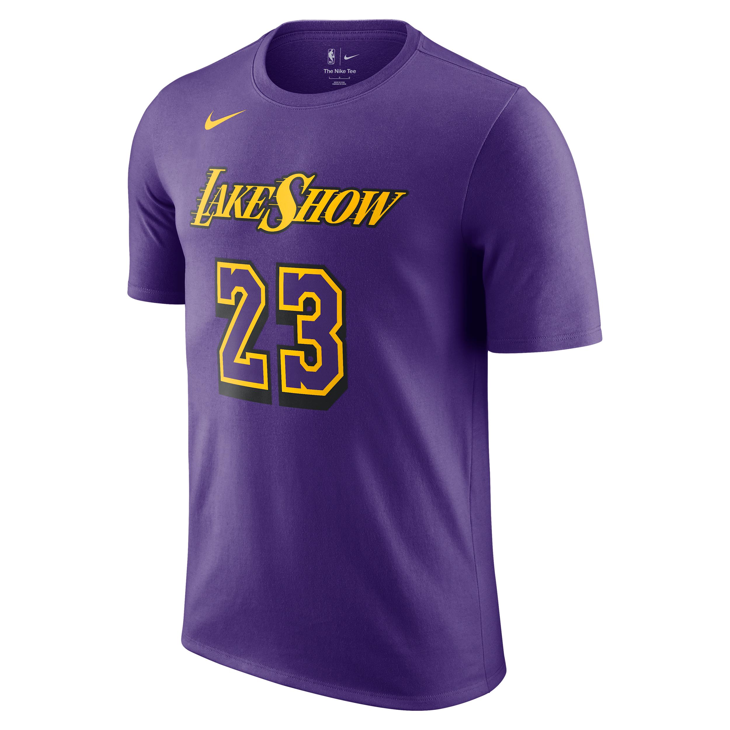 Nike Lebron James Los Angeles Lakers Essential City Edition Nba T-Shirt ...