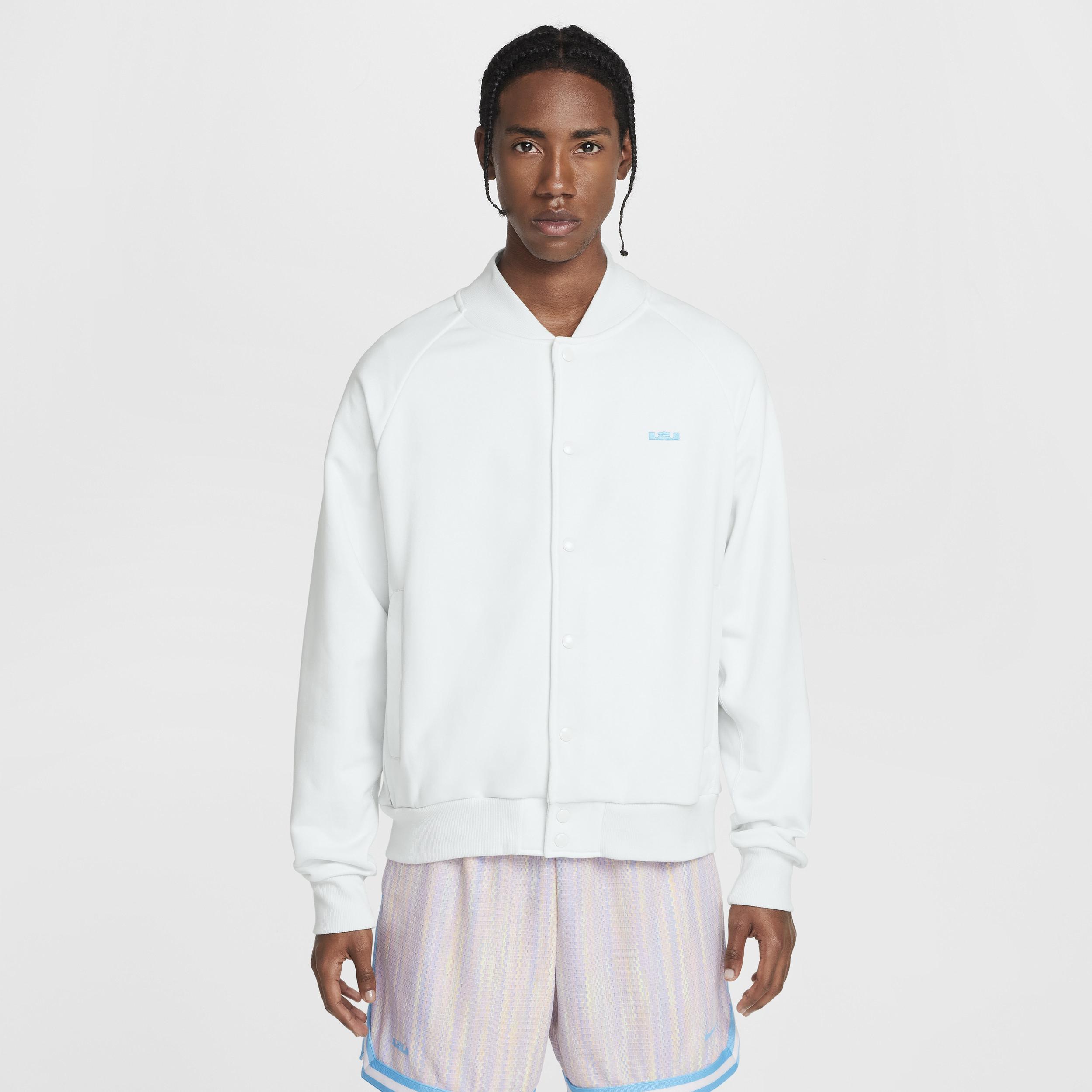 Nike Lebron Standard Issue Therma-Fit Basketball Jacket in White for ...