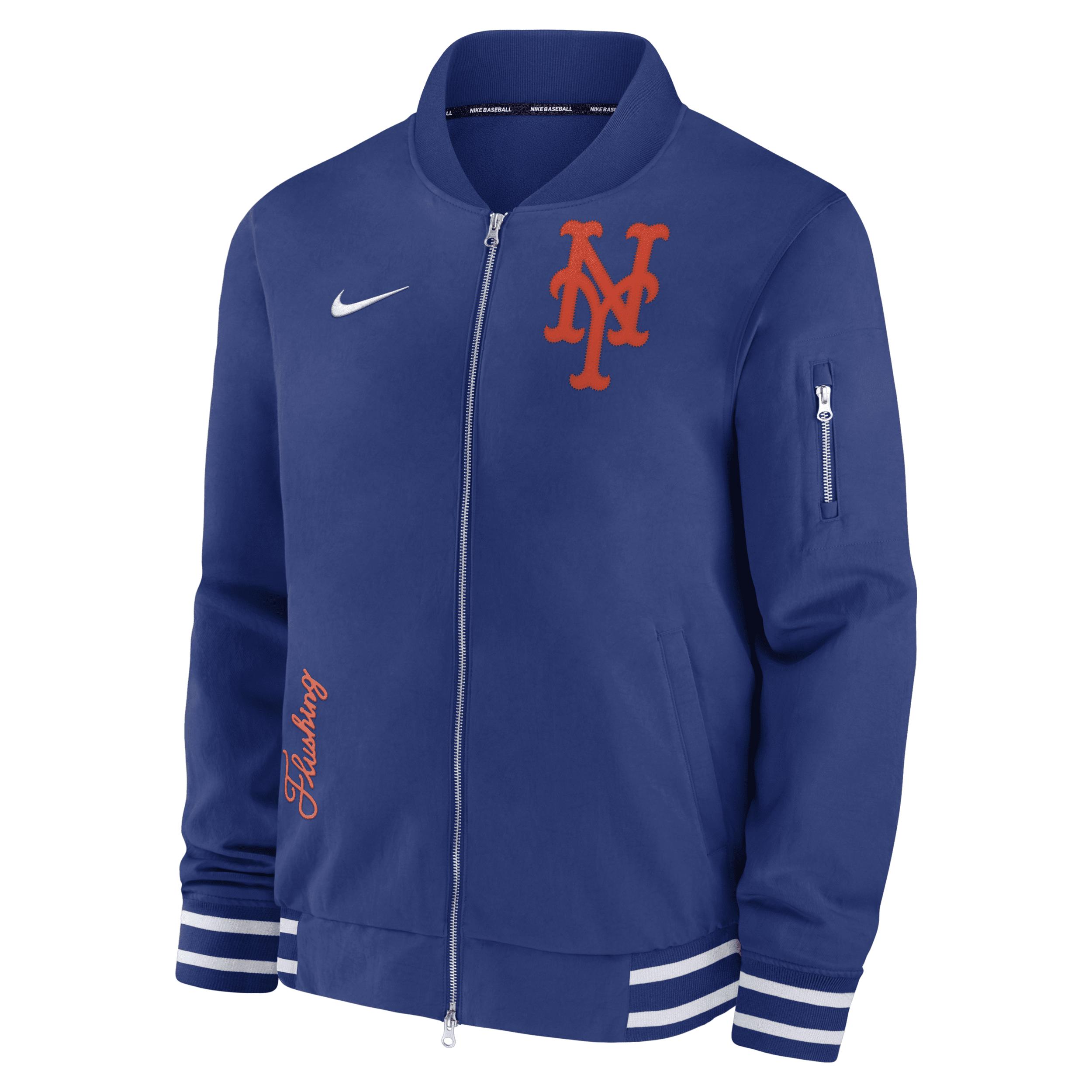 Nike New York Mets Authentic Collection Mlb Full-zip Bomber Jacket in ...