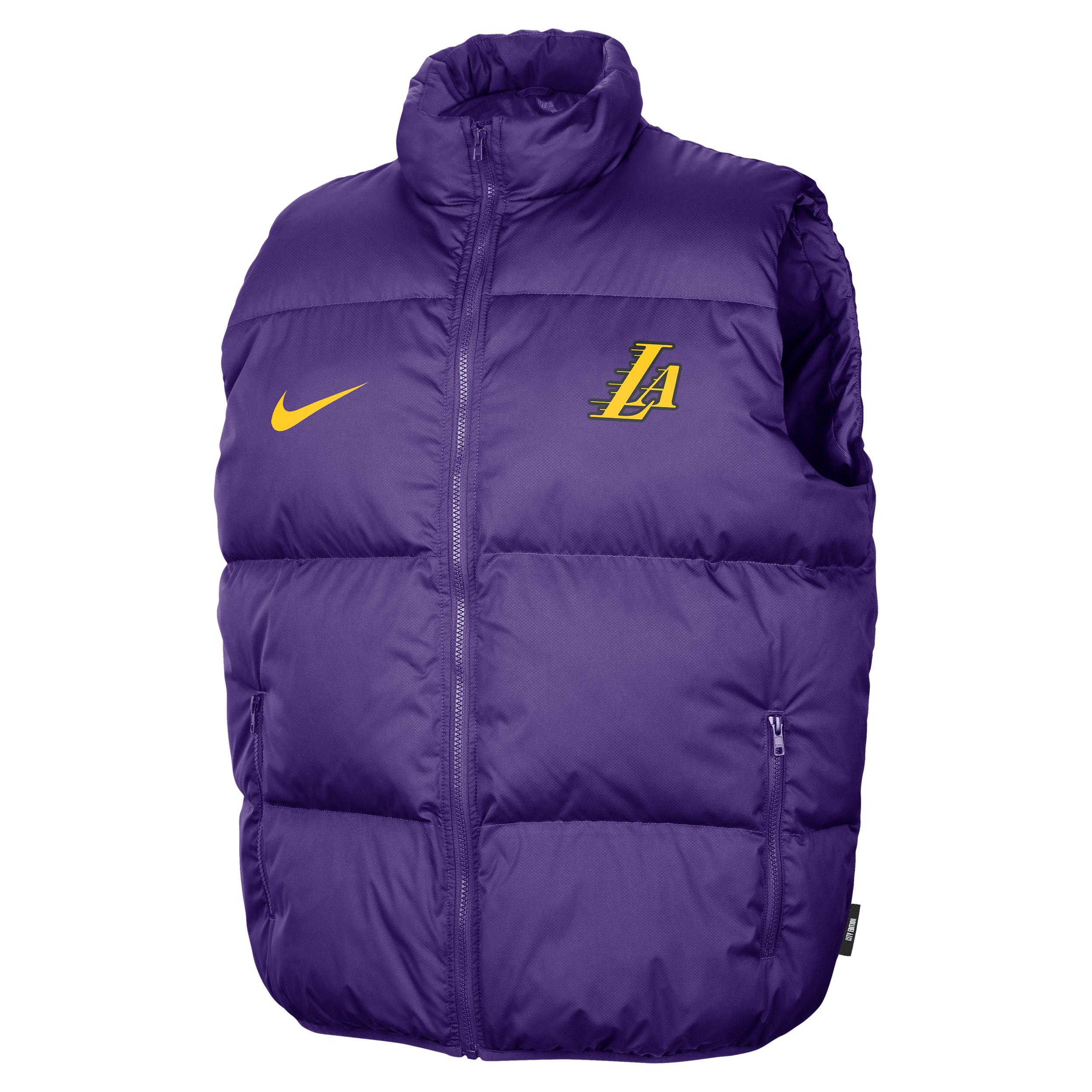 Nike Los Angeles Lakers City Edition Nba Puffer Vest in Purple for Men ...