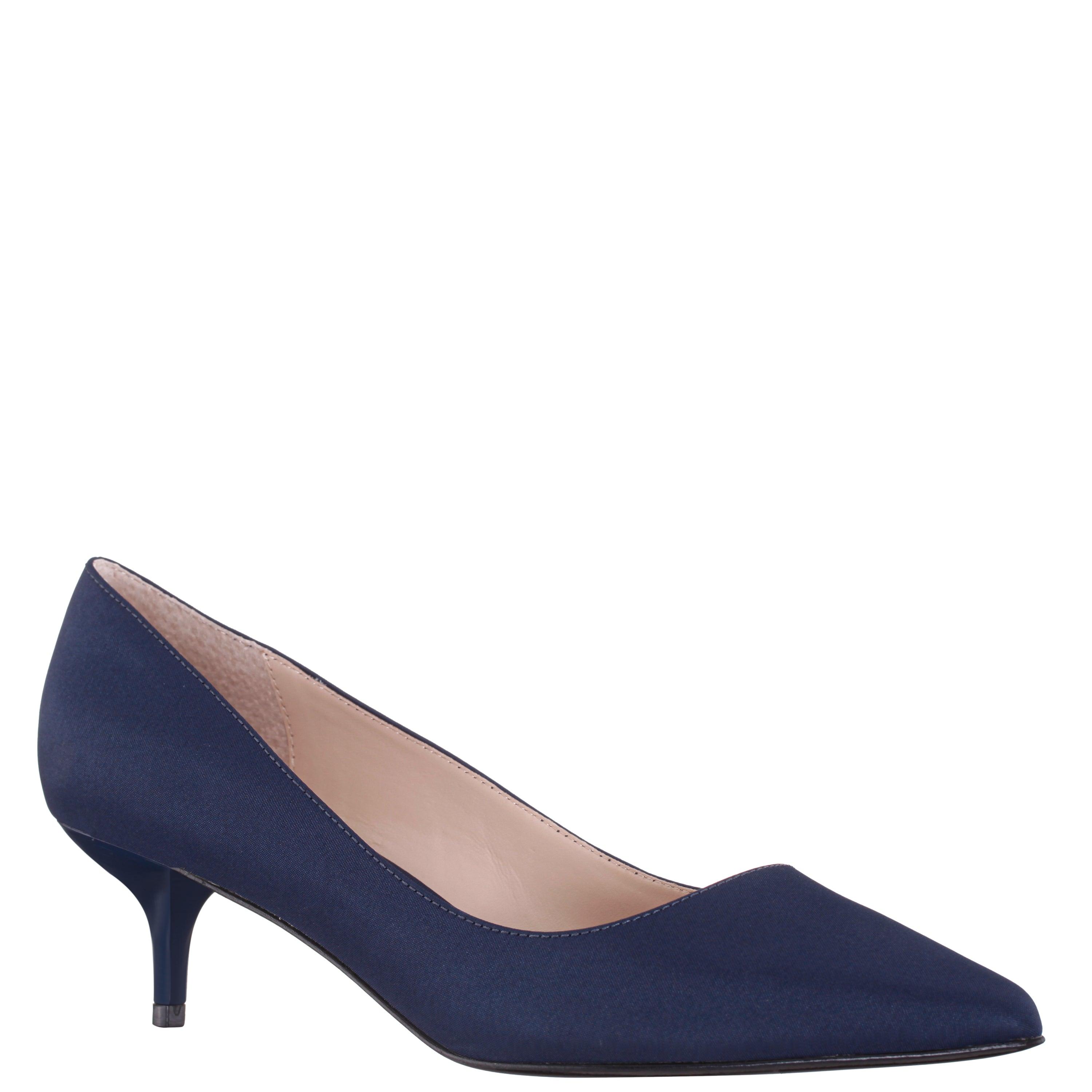 Nina Nina50-navy Peau Pointed-toe Kitten Heel Pump in Blue | Lyst