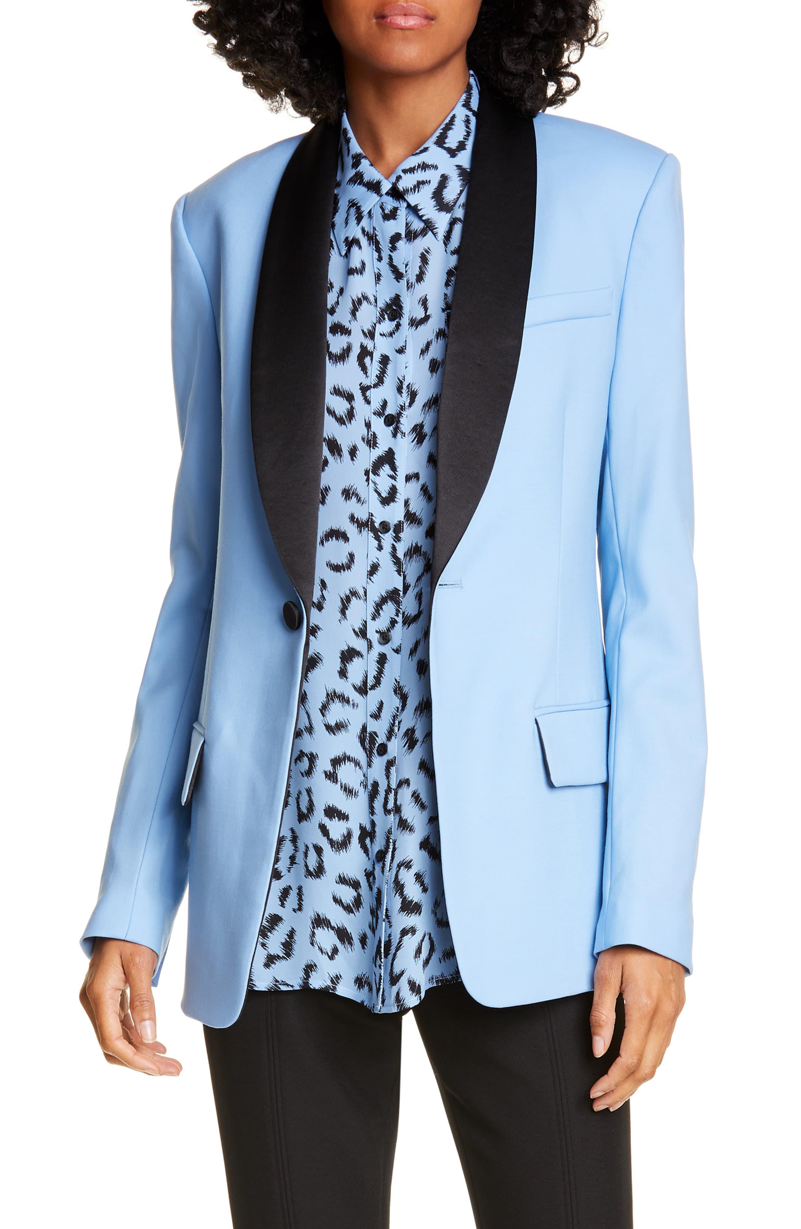 A.L.C. Oren Stretch Wool Jacket in Sky Blue (Blue) - Lyst